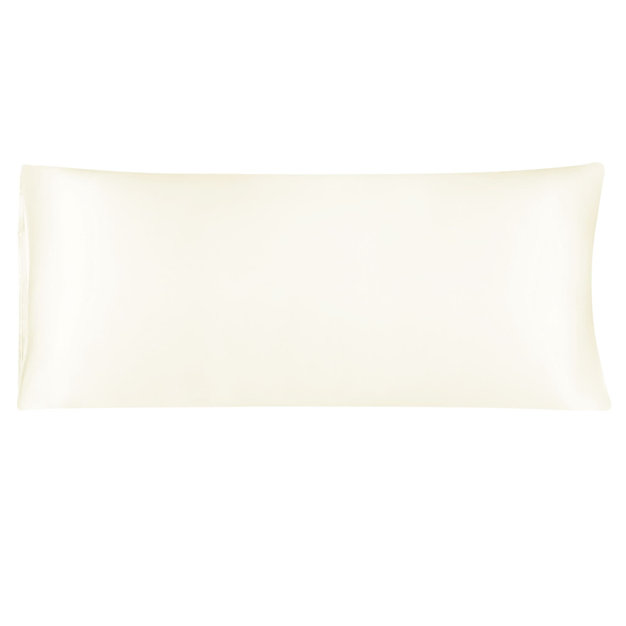 Unique Bargains Body Pillow Cover 20x48 Inch Pearl White Silky Satin ...
