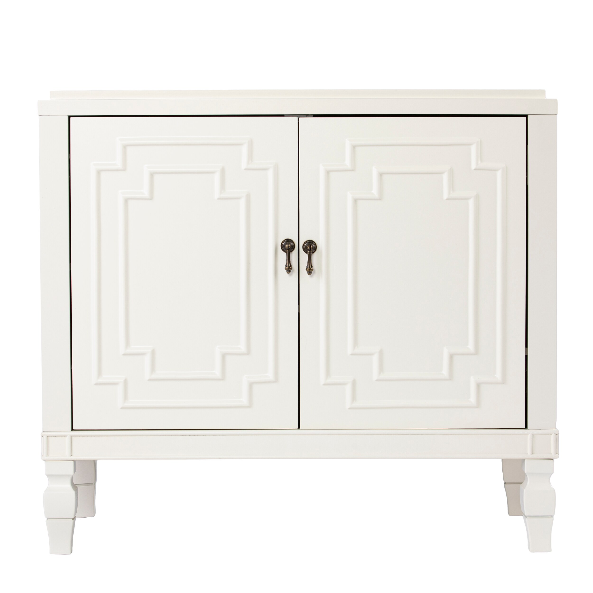 SEI Furniture Tropman Antique White Double-Door Accent Cabinet in the ...