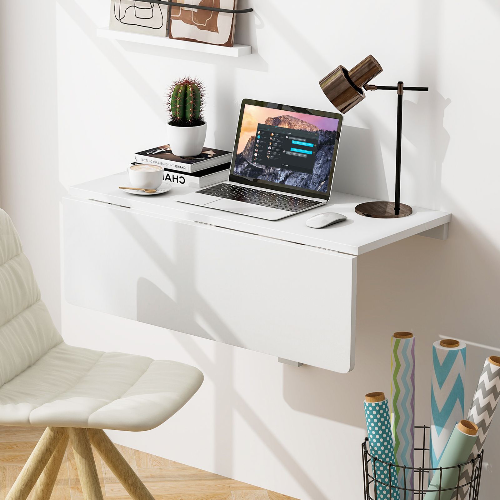 Slickblue 1-Piece 2.63 ft x 1.96 ft Fold-in-Half Small Space Wall ...