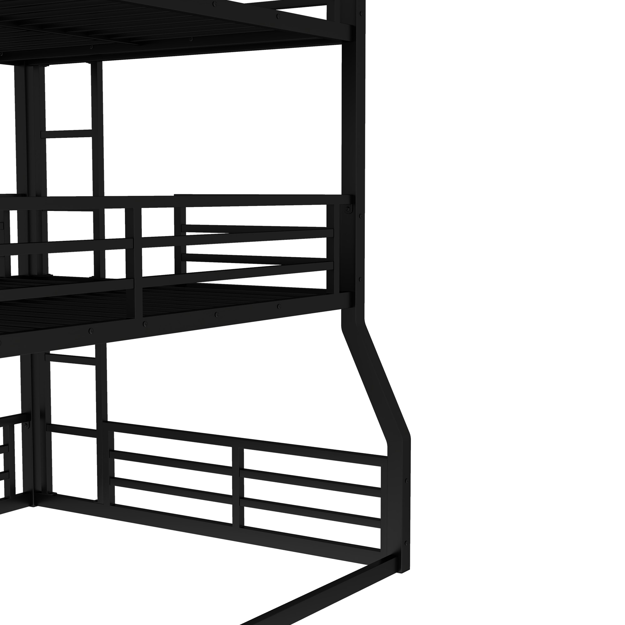 GDFStudio Jenson full full XL over full full XL over queen bunk bed ...