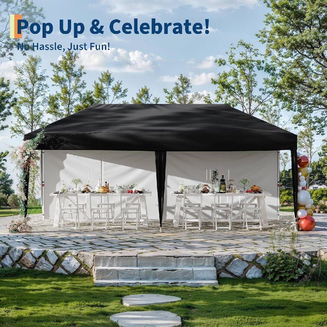 Garvee 10X20 Pop Up Canopy Tent Commercial Grade Dual Wall System Full ...