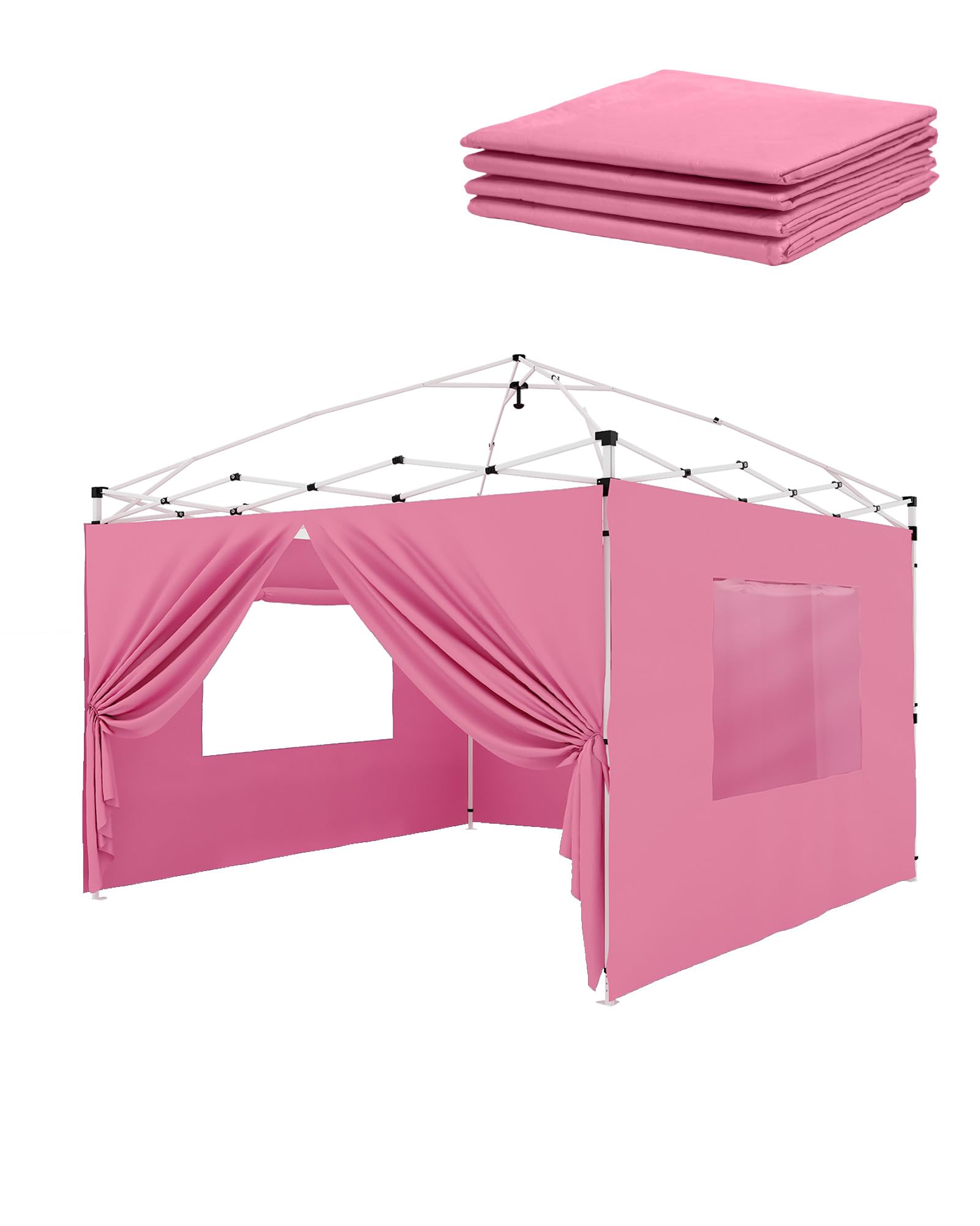 IdealHouse 4 Piece 10x10 Pop Up Canopy Sidewalls Outdoor Instant Canopy ...