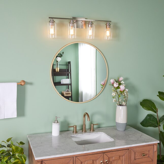 KAWOTI Alder 30-in 4-Light Brushed Nickel Modern/Contemporary Vanity ... KAWOTI Alder 30-in 4-Light Brushed Nickel Modern/Contemporary Vanity ...