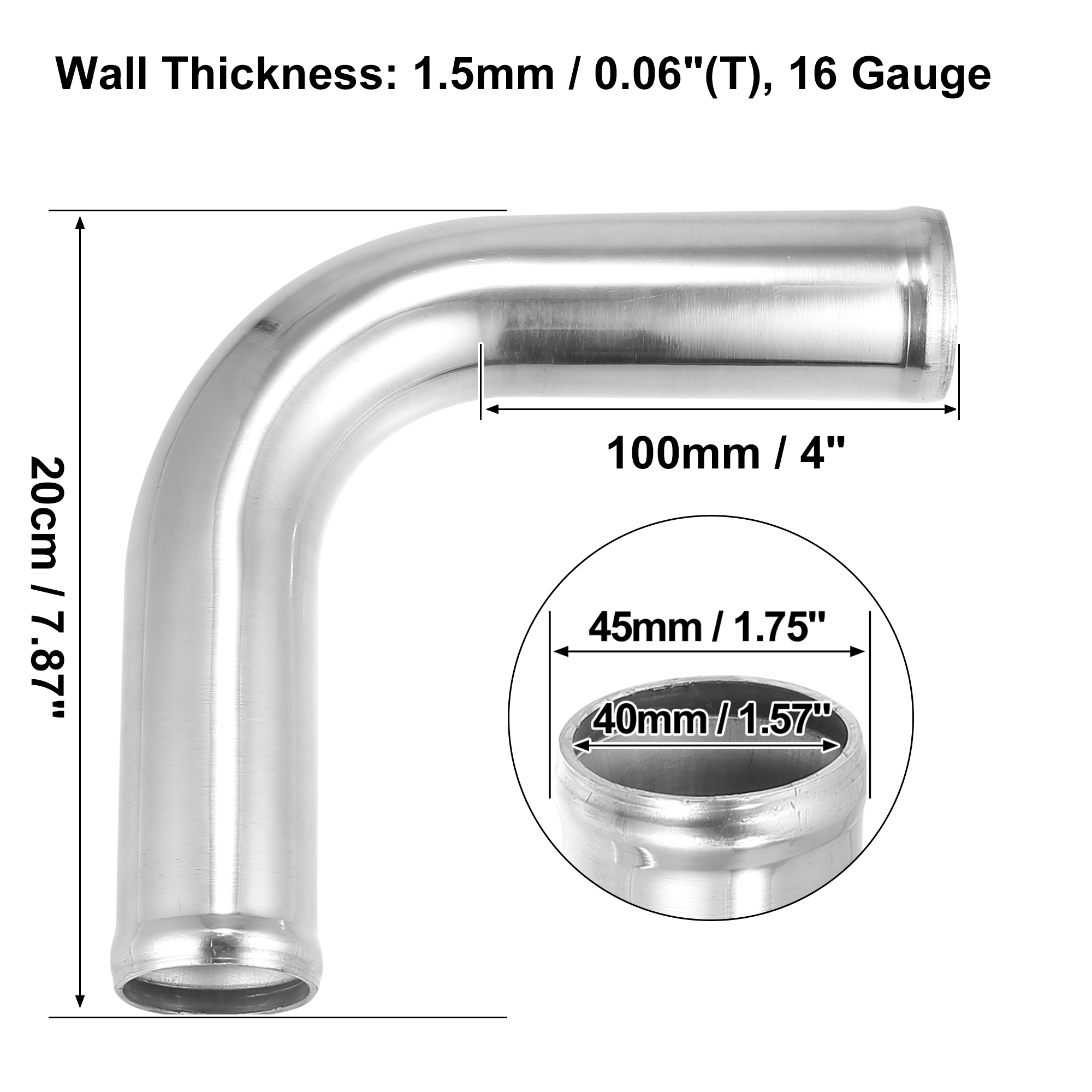Unique Bargains OD 1.75 Inch 45mm Leg Length 4 Inch 100mm Aluminum ...