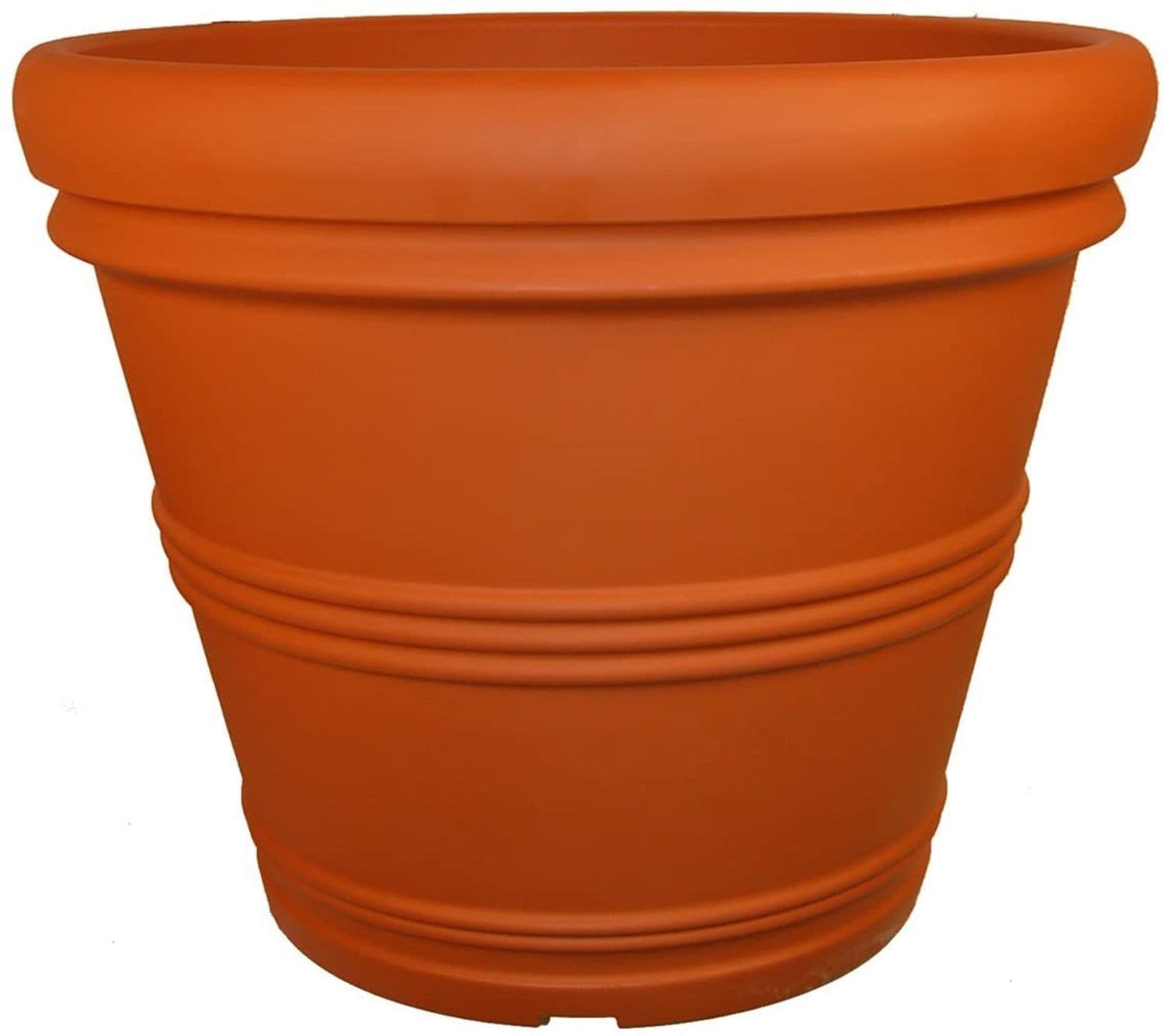 Tusco Products Plastic Rolled Rim Planter- Terra Cotta Color- 24.5in ...