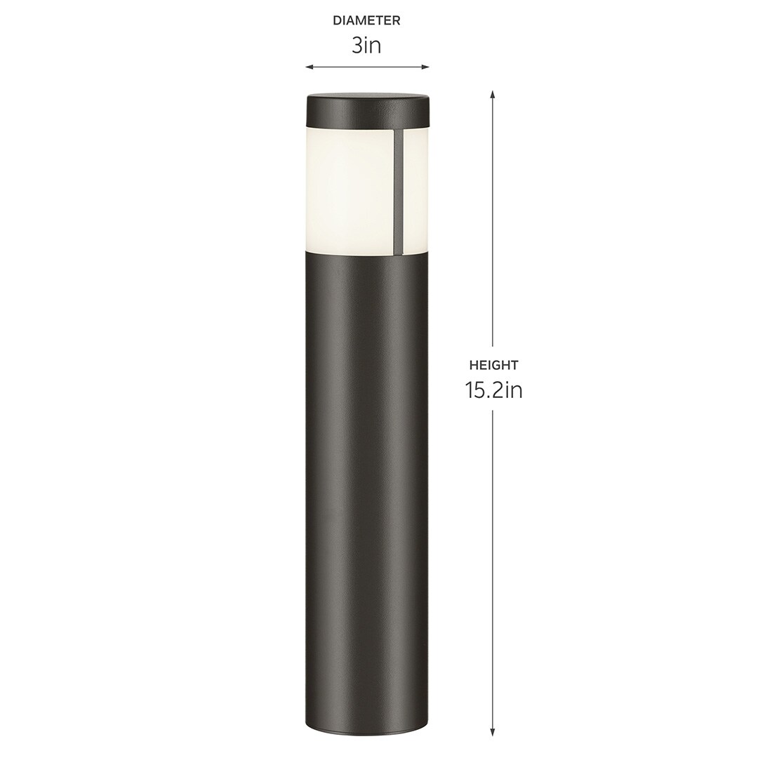 Kichler 150 -Lumens Textured Architectural Bronze Low voltage Hardwired ...