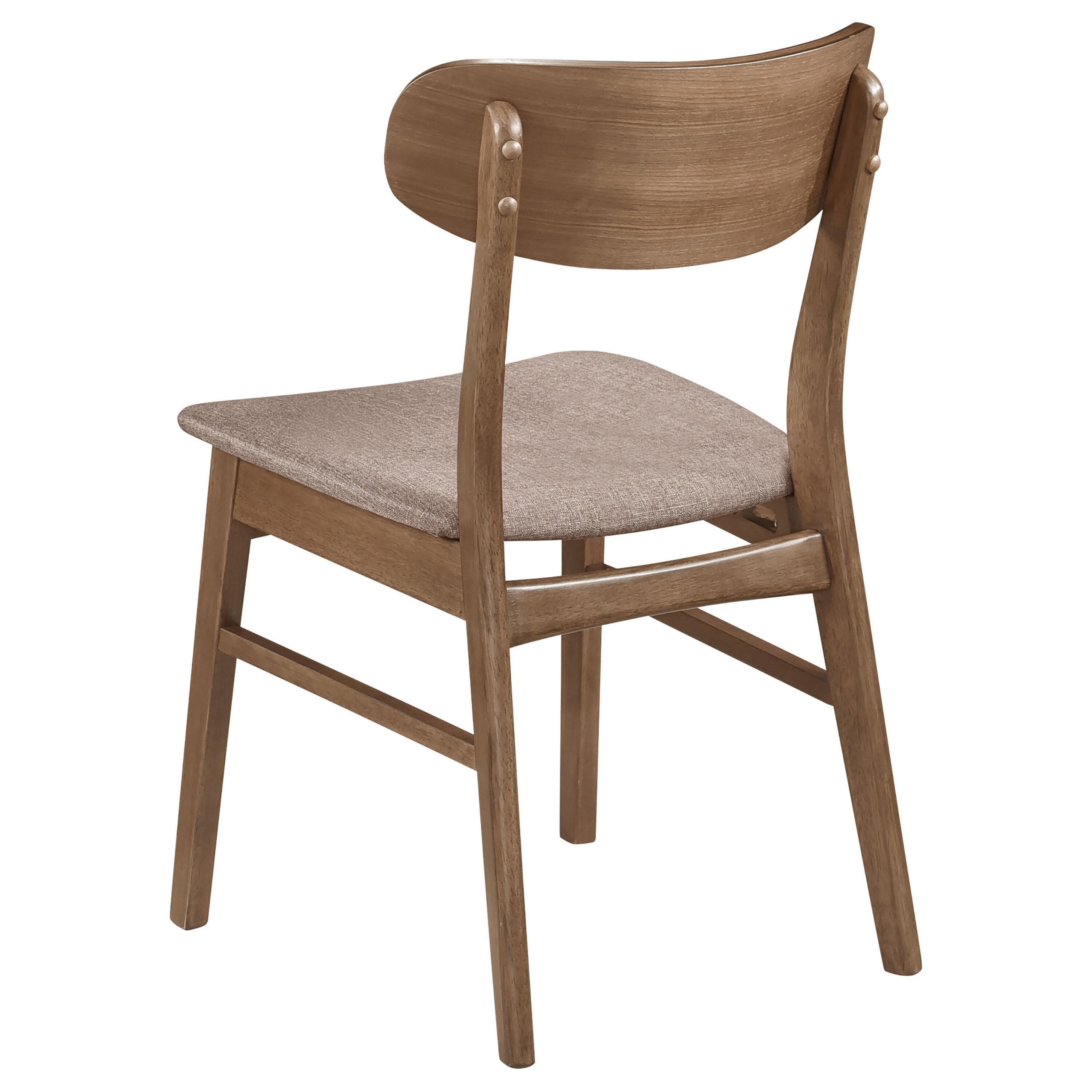 Benzara Dora Dining Chair Set of 2-Brown Fabric-Walnut Brown Wood-19 ...