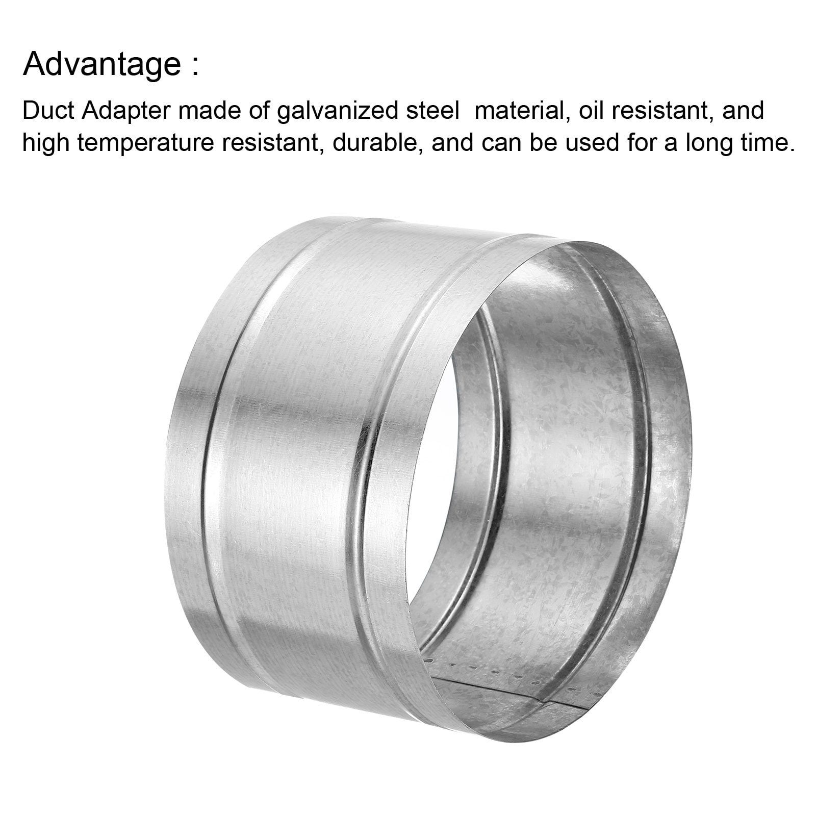 Unique Bargains Duct Connector 7.09 inch Galvanized Steel Round ...