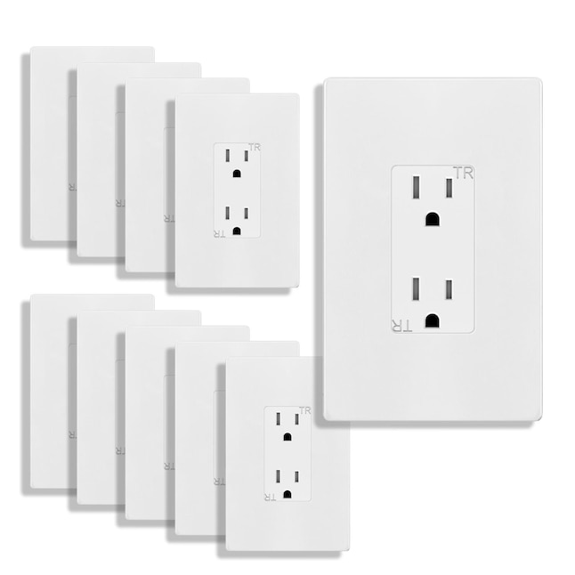 TOPGREENER 15A Decorator Outlet 15-Amp 120-volt Tamper Resistant ... TOPGREENER 15A Decorator Outlet 15-Amp 120-volt Tamper Resistant ...