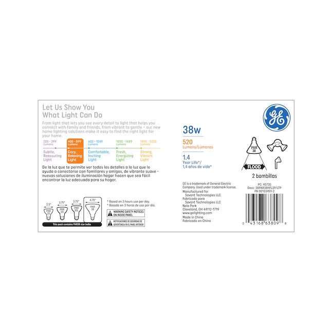 GE Classic 38-Watt EQ PAR38 Soft White Medium Base (e-26) Dimmable ... GE Classic 38-Watt EQ PAR38 Soft White Medium Base (e-26) Dimmable ...