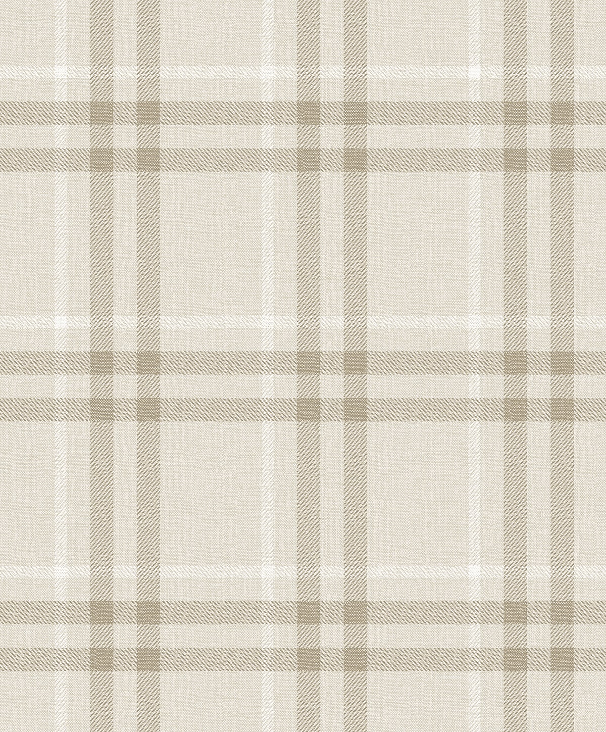 NextWall 31.35 sq. ft. French Vanilla Calverlay Plaid Vinyl Peel and ...