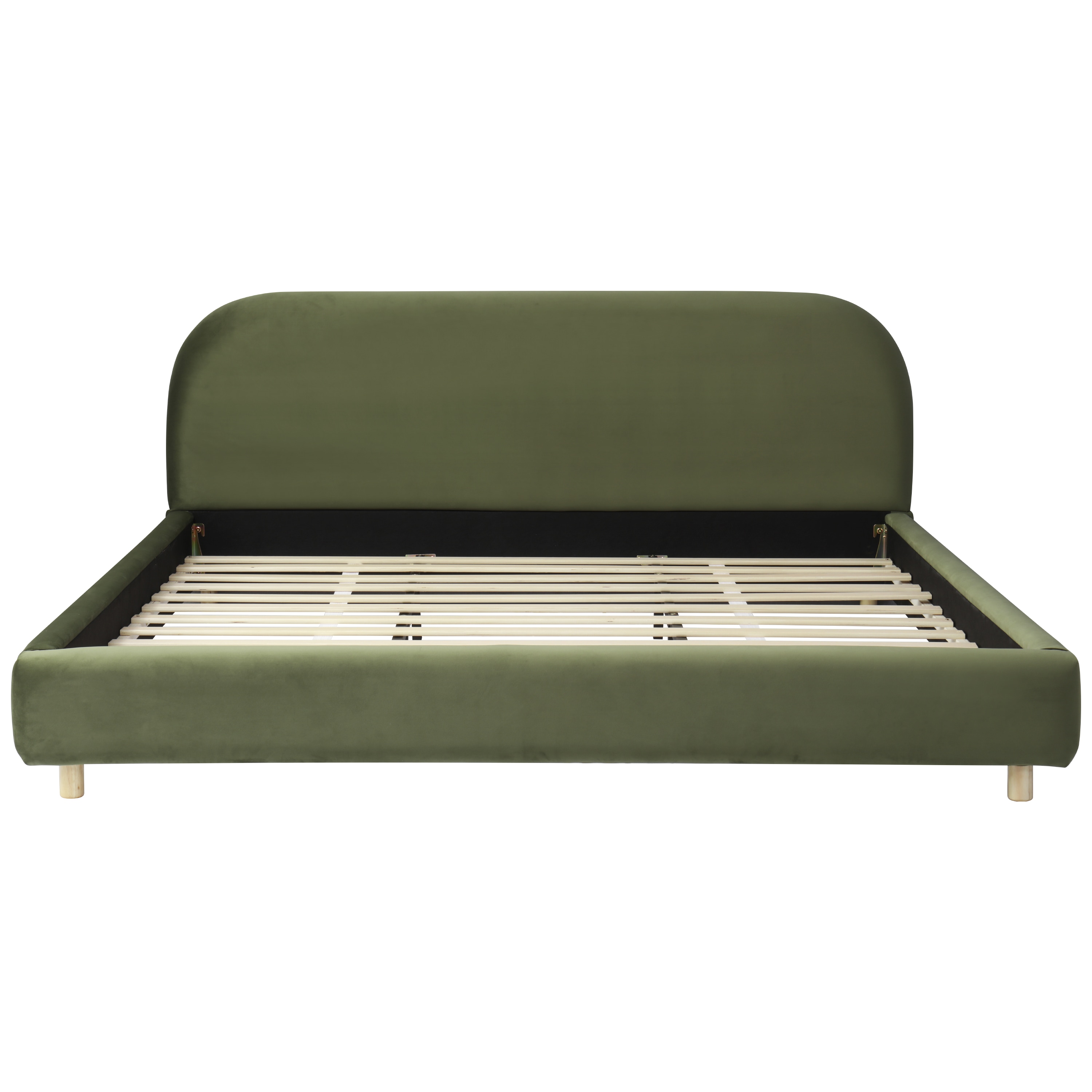 Christopher Knight Home Platform Bed King Size Upholstered Velvet Curve ...