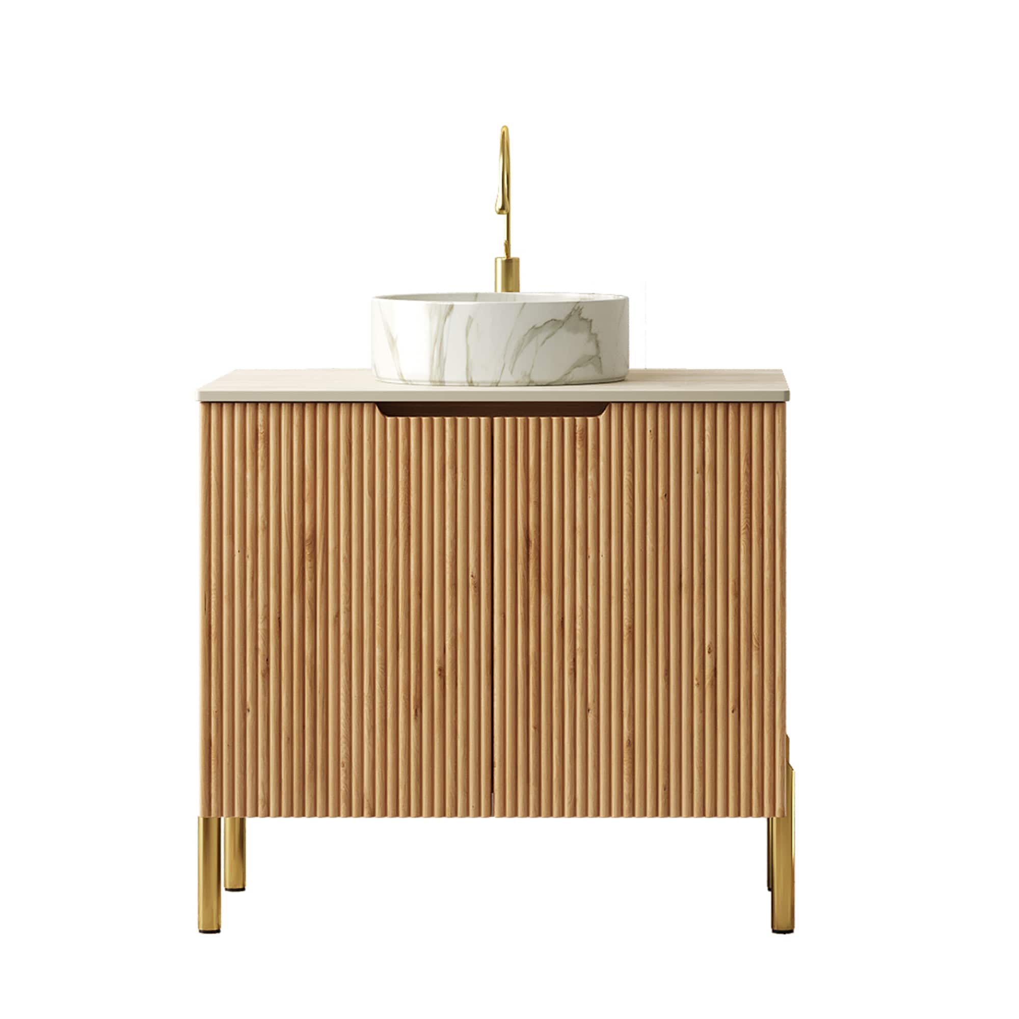 Vanityfus Woodgrain 30 Inch Bathroom Vanity Freestanding Vanity Roma ...