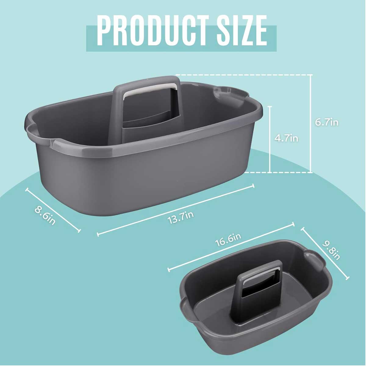 Aoibox Cleaning Supplies Caddy Household Tools Organizer with Handle ...