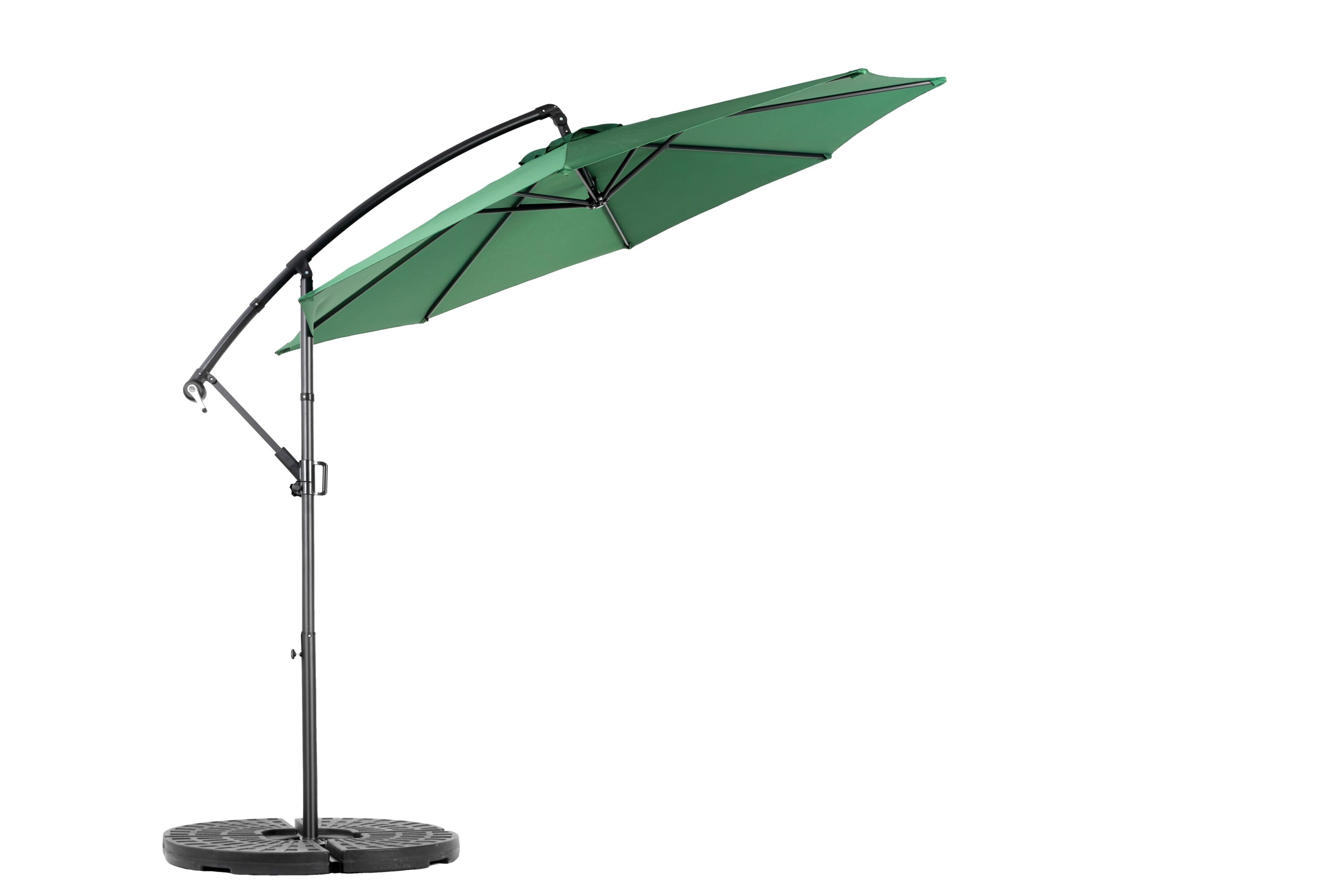 Kahomvis 9.7-ft Steel Green Crank Market Patio Umbrella in the Patio ...