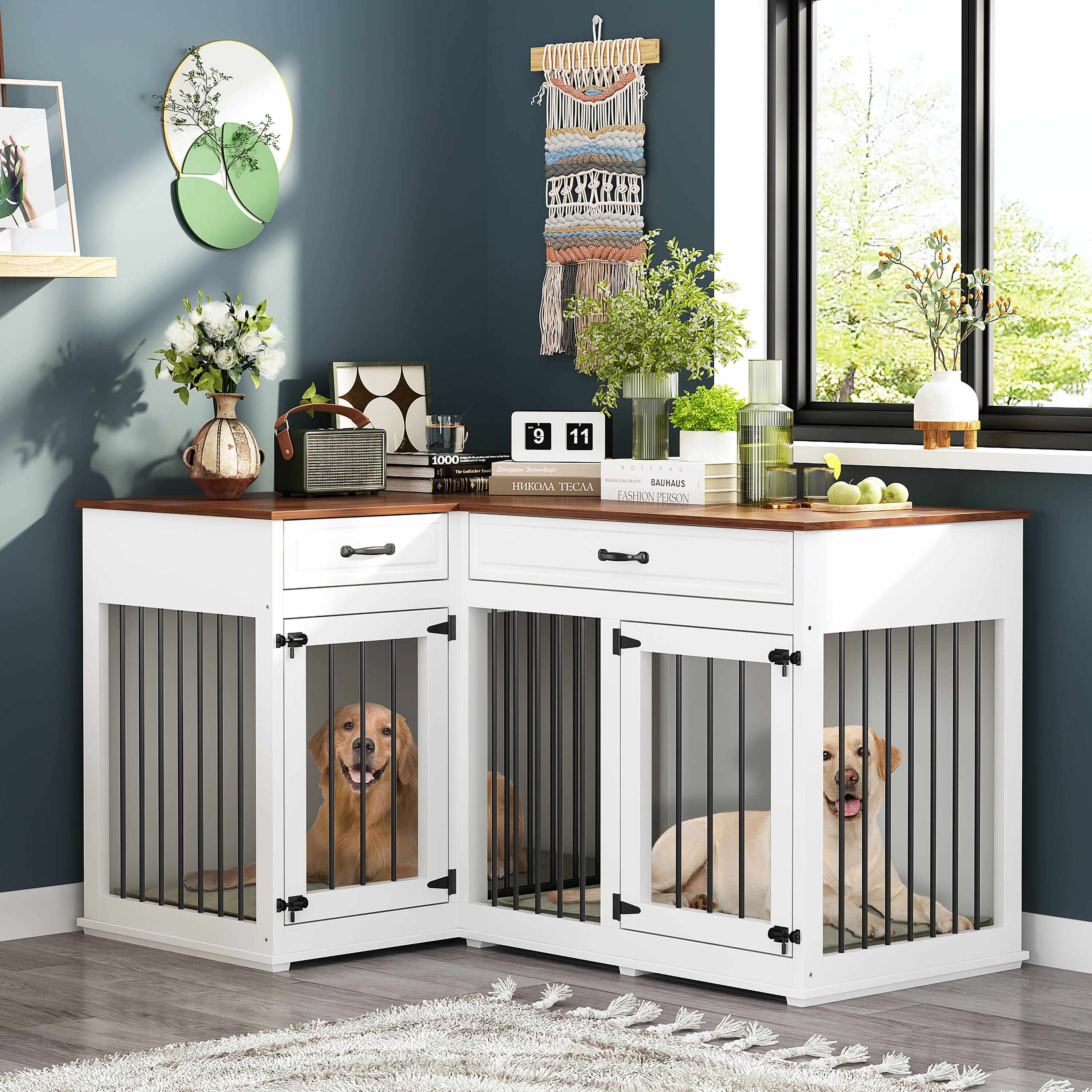 MIDHAM Composite Indoor Large Dog House KF150152-01+02 at Lowes.com
