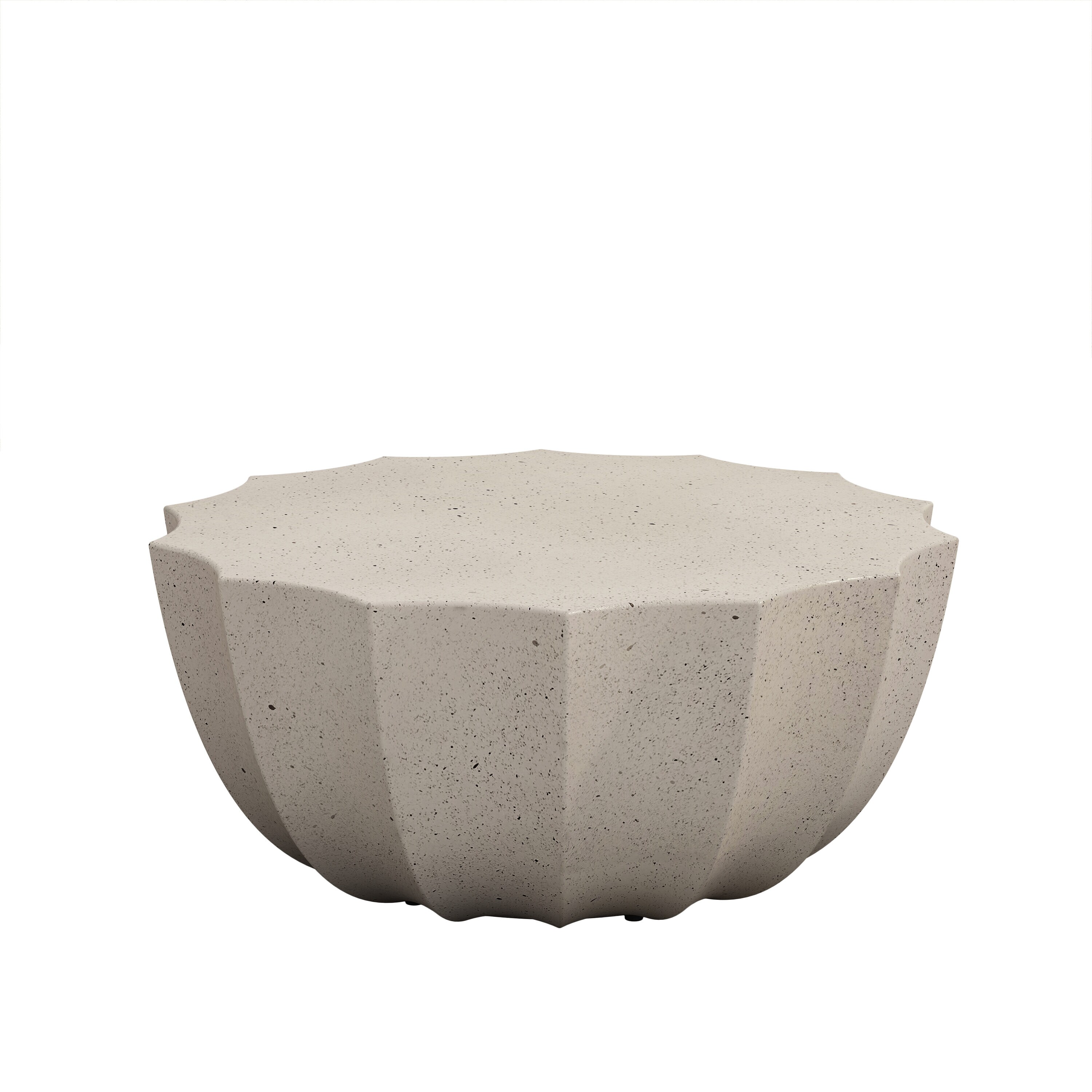 LOVMOR Modern Outdoor Indoor Waterproof Coffee Table Durable MgO Cement ...