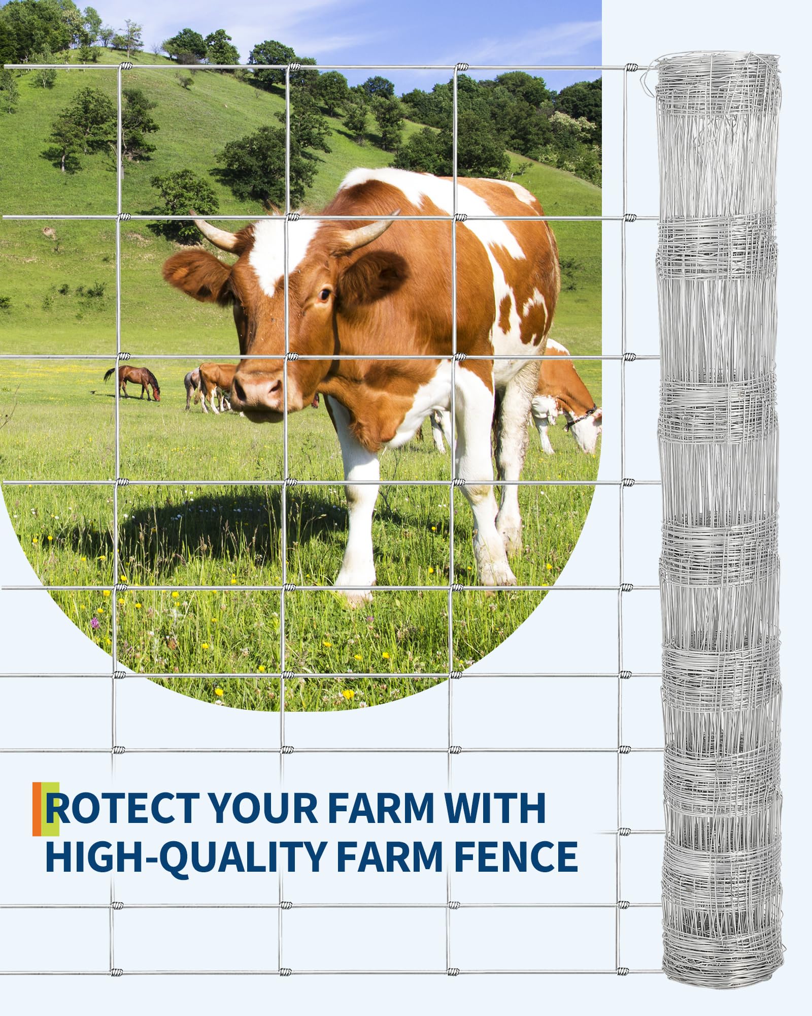Garvee Cattle Farm Fence Galvanized Goat Deer Fence Heavy Zinc Coating ...
