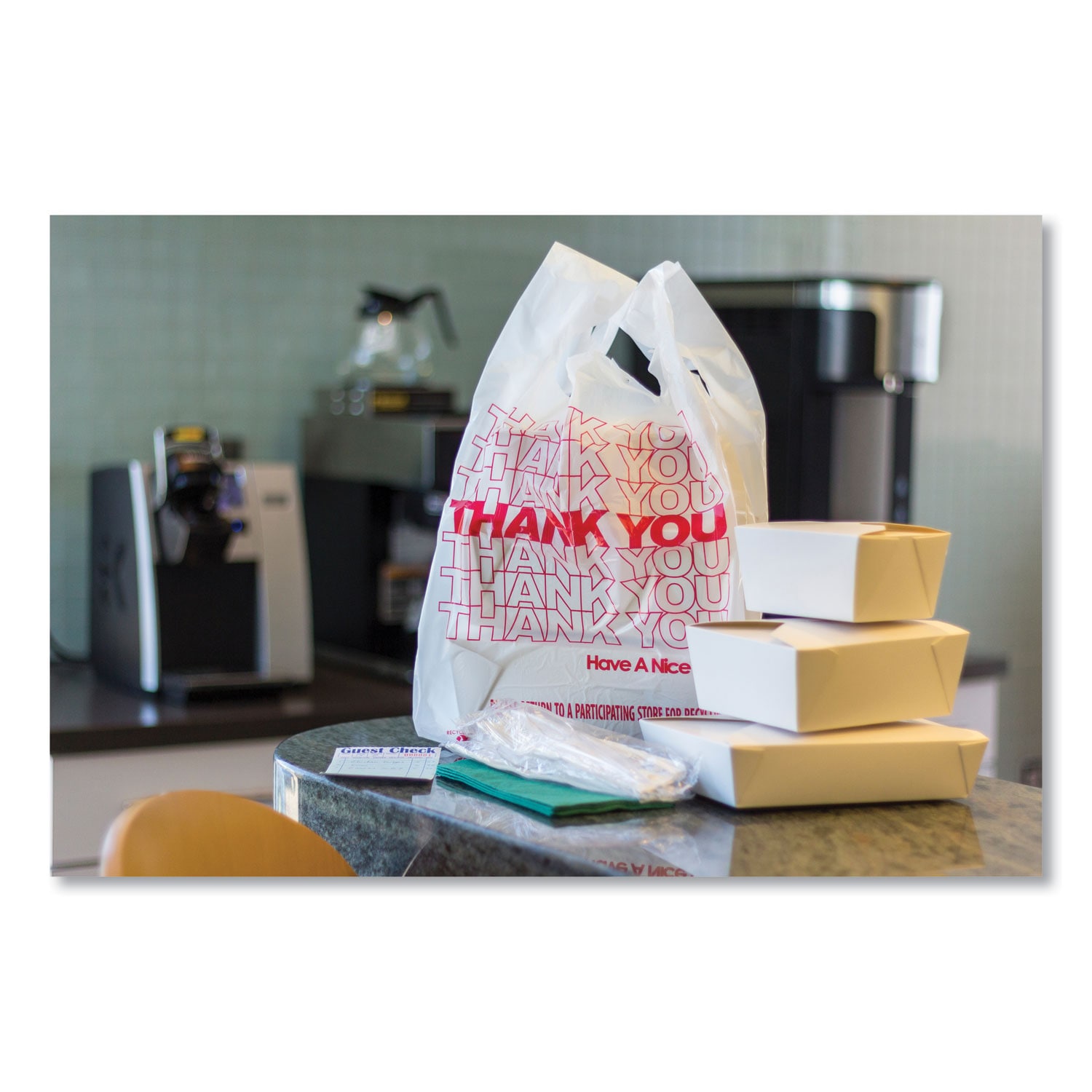 AmerCareRoyal Thank You Bags Thank You - Have a Nice Day Labeling Cut ...