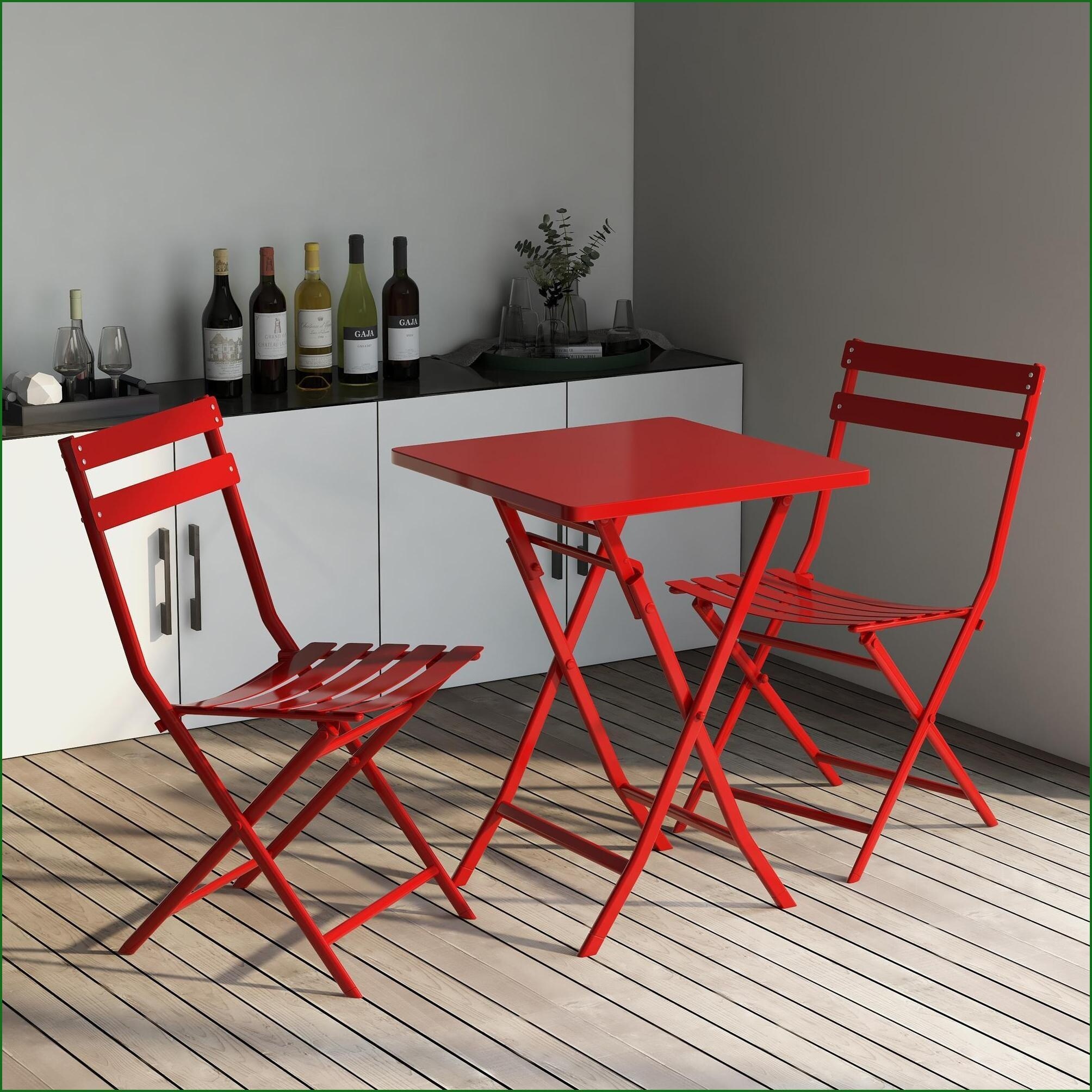 Watnature Patio Bistro Set 3 Piece Foldable Square Table n ampChairs ...