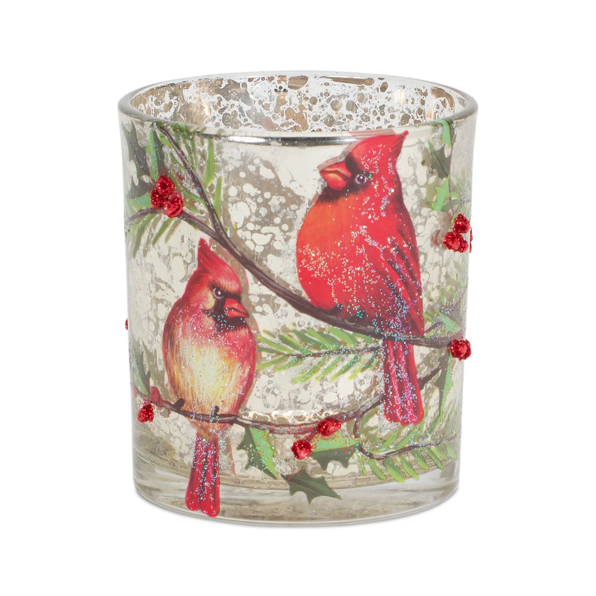 Melrose International Mercury Glass Votive Candle Holder with Bird and ...