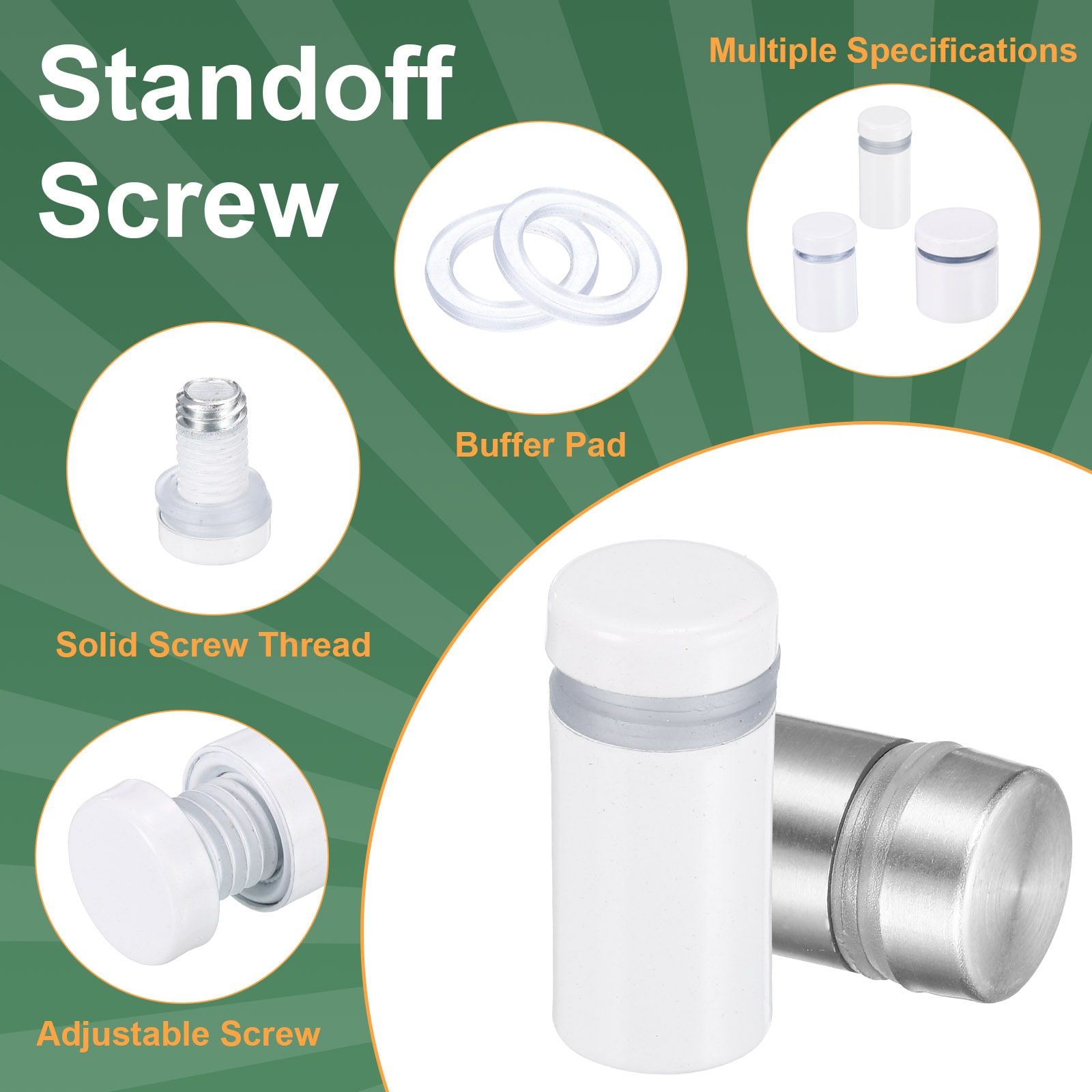 Unique Bargains 12pcs 1/2-Inch x 1-Inch Standoff Screws Stainless Steel ...