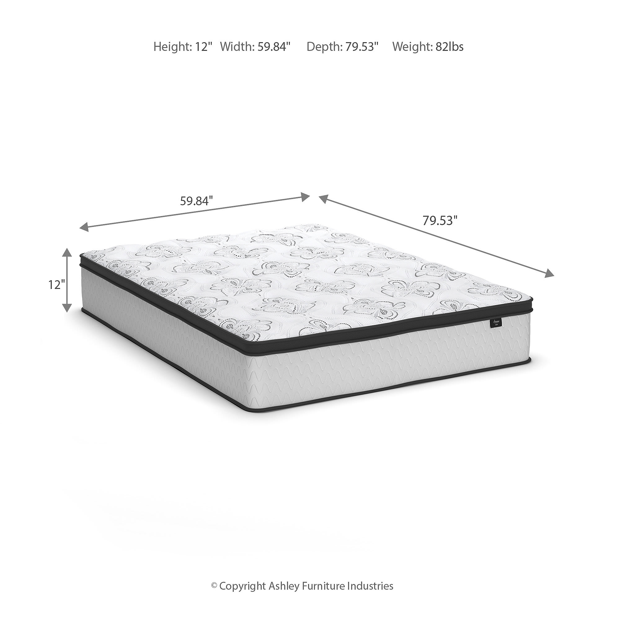 Signature Design by Ashley Chime 12 Inch Plush Hybrid Twin Mattress in ...