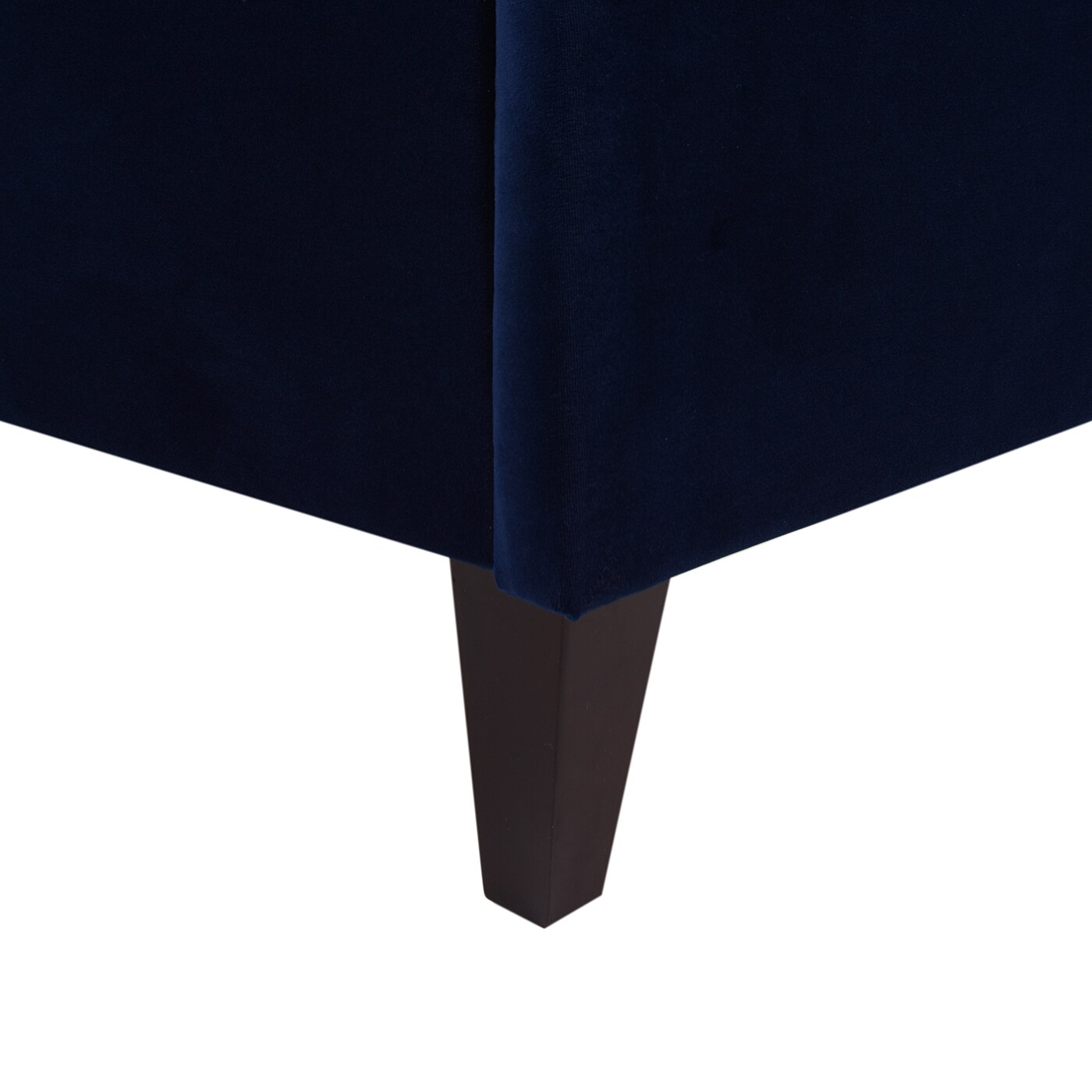 Jennifer Taylor Home Coverley Navy Blue Velvet King Wood Platform Bed ...