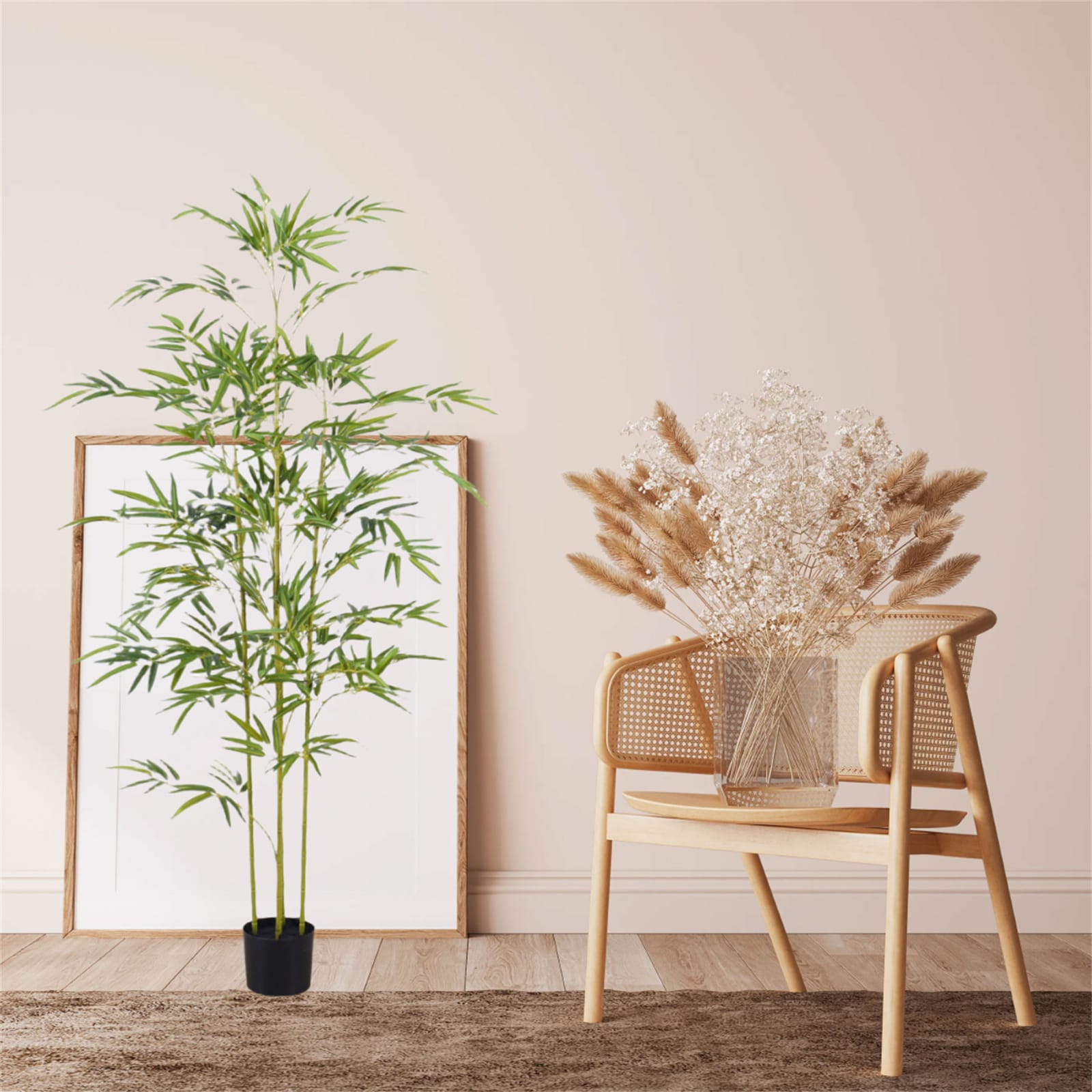 Der Rose Artificial Bamboo Tree Garden Decor Faux Bamboo Plants in Pot ...