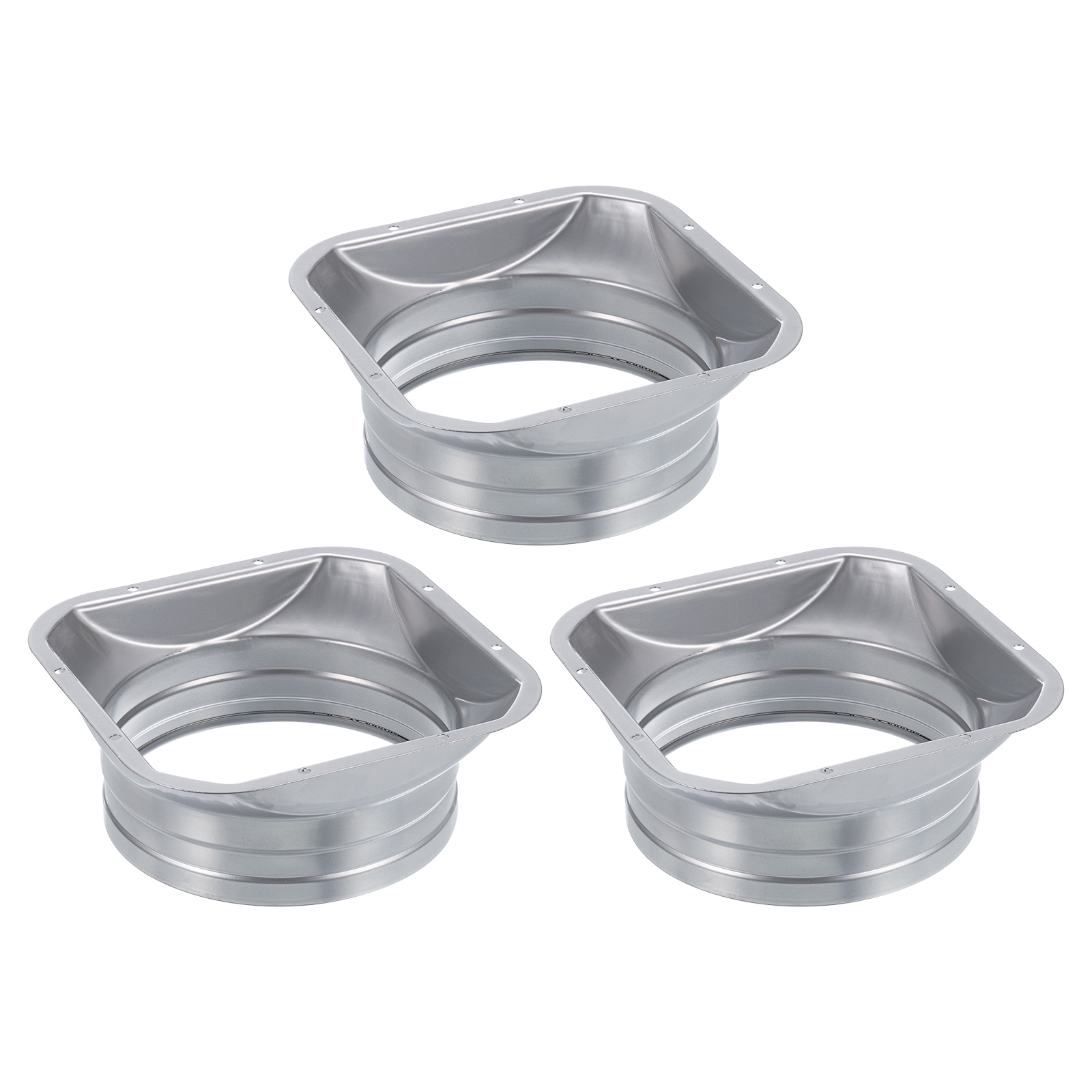 PATIKIL 3pcs 6-Inch Duct Connector Flange Metal Straight Pipe Flange ...