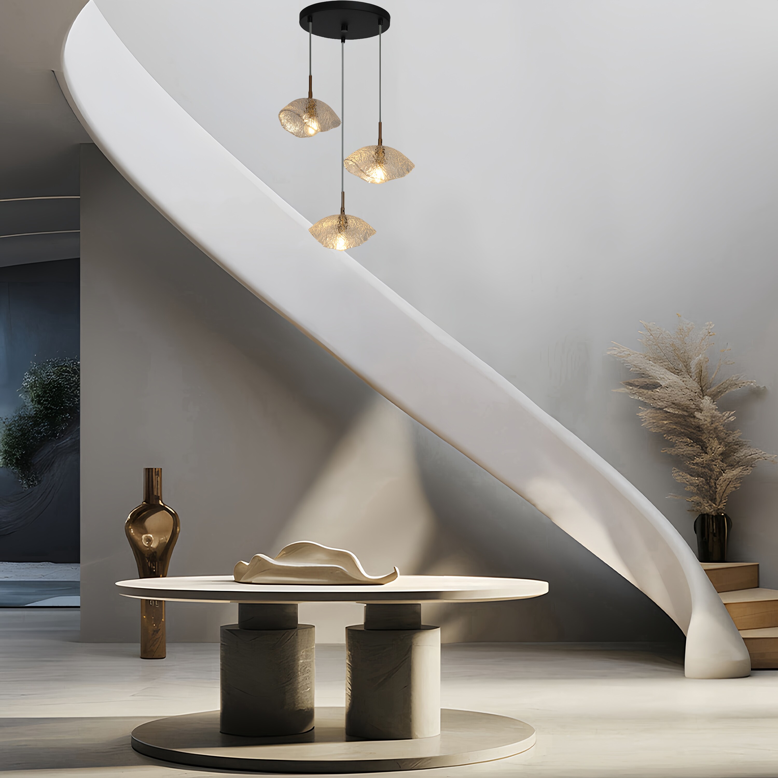 LNC Evangeline 3-Light Matte Black Modern/Contemporary Led Crystal ...