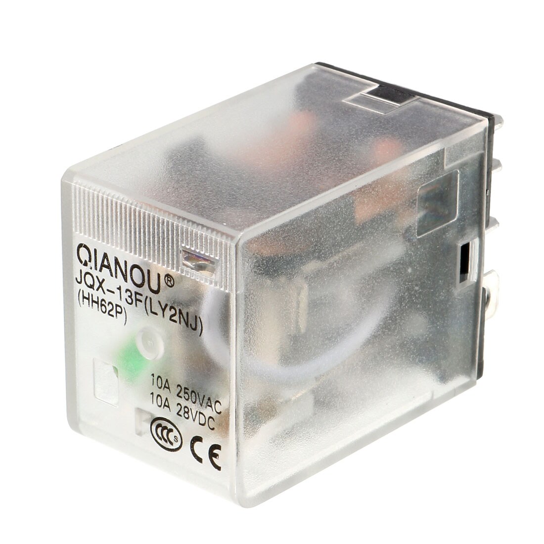 Unique Bargains Electromagnetic Power Relay DC12V Coil Green Indicator ...
