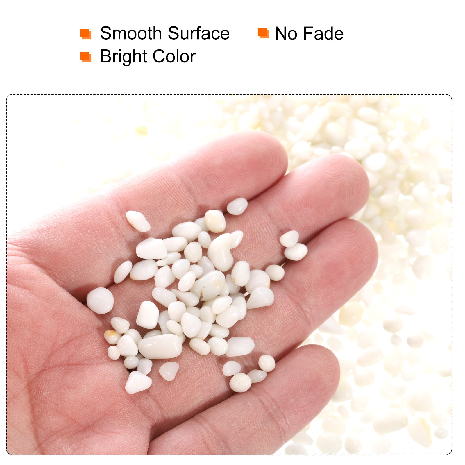 Unique Bargains 250g/0.55lb 3-6mm Decorative Glass Stones Polished ...