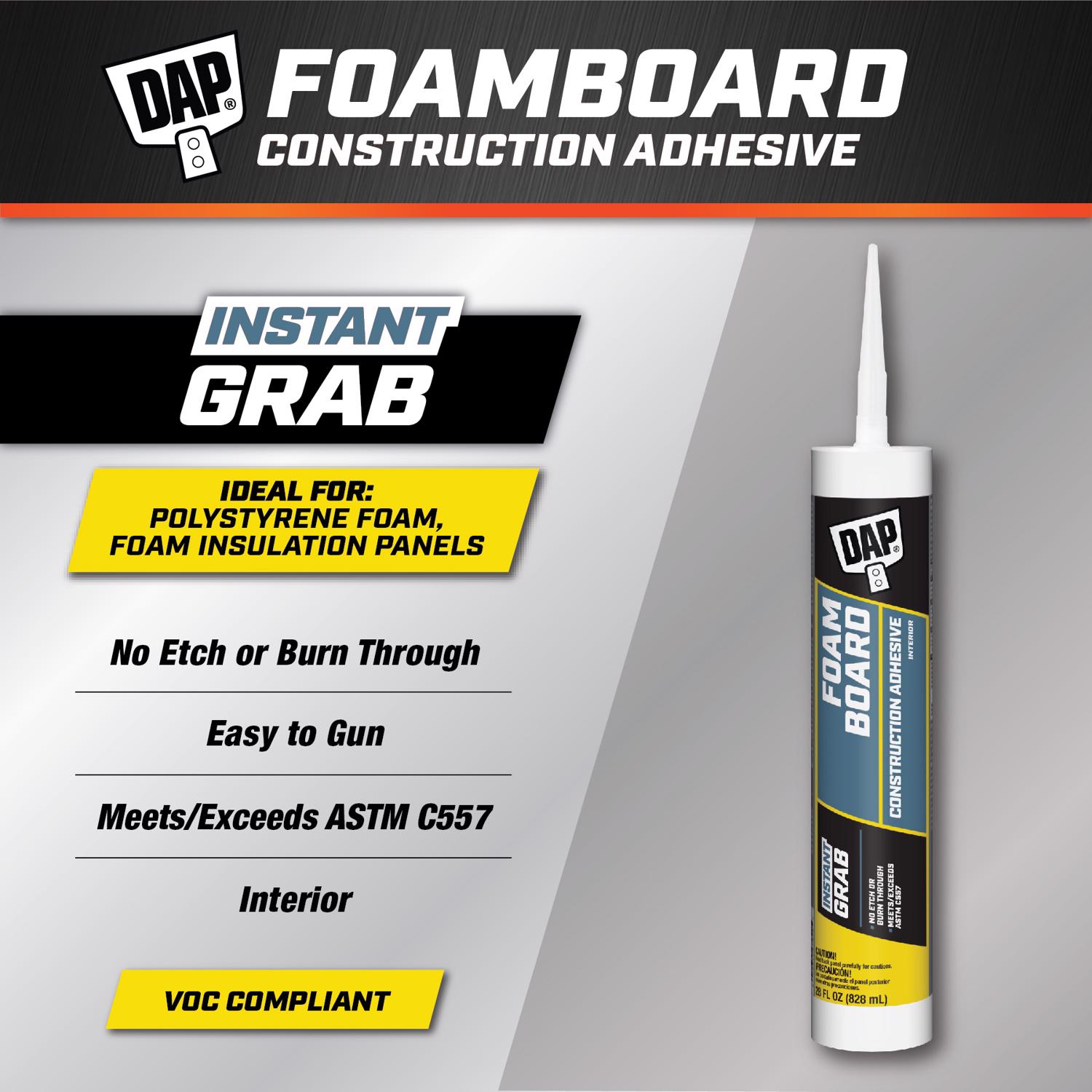 DAP Construction Adhesive 28 fl. oz. Case of 12 in the Multipurpose ...