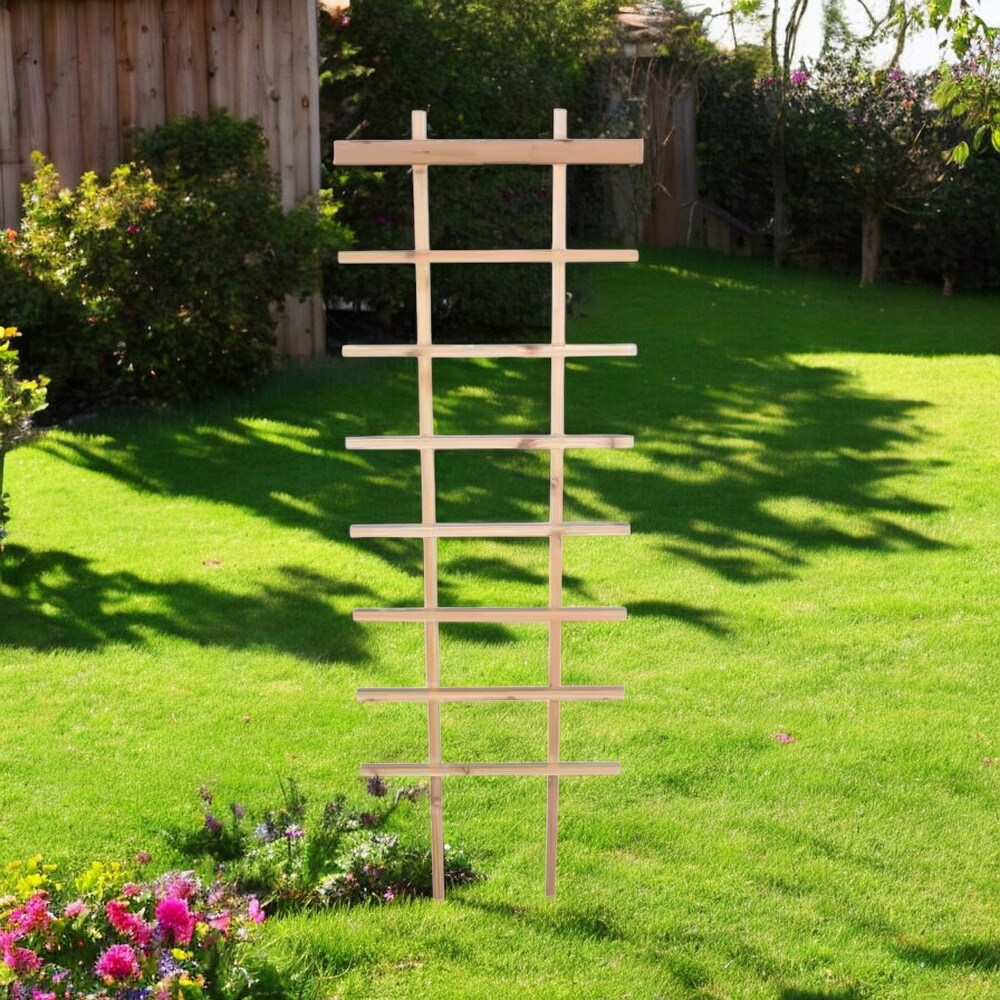 Slickblue Red Cedar Garden Trellis - 24W x 72H-Inches - Natural Finish ...
