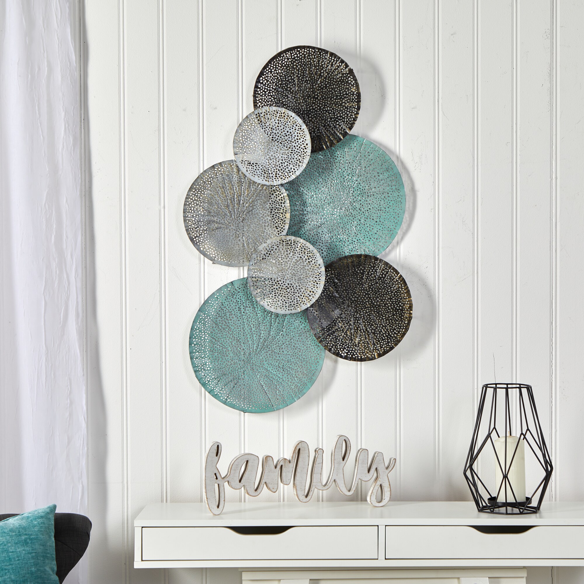 Nearly Natural 2.5-ft x 1-ft Layered Metal Wall Art Decor in the ...