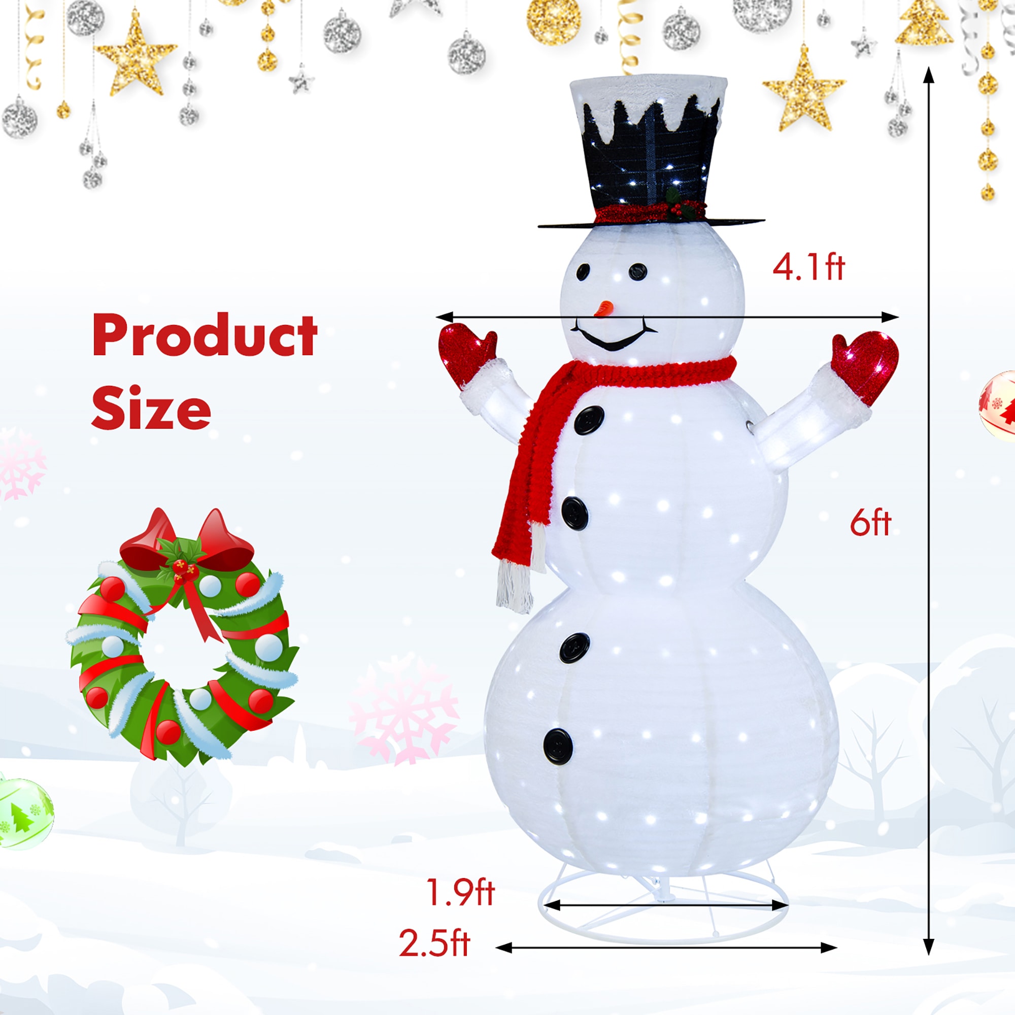 Costway 6-ft Snowman Christmas Inflatable LWS00711 at Lowes.com