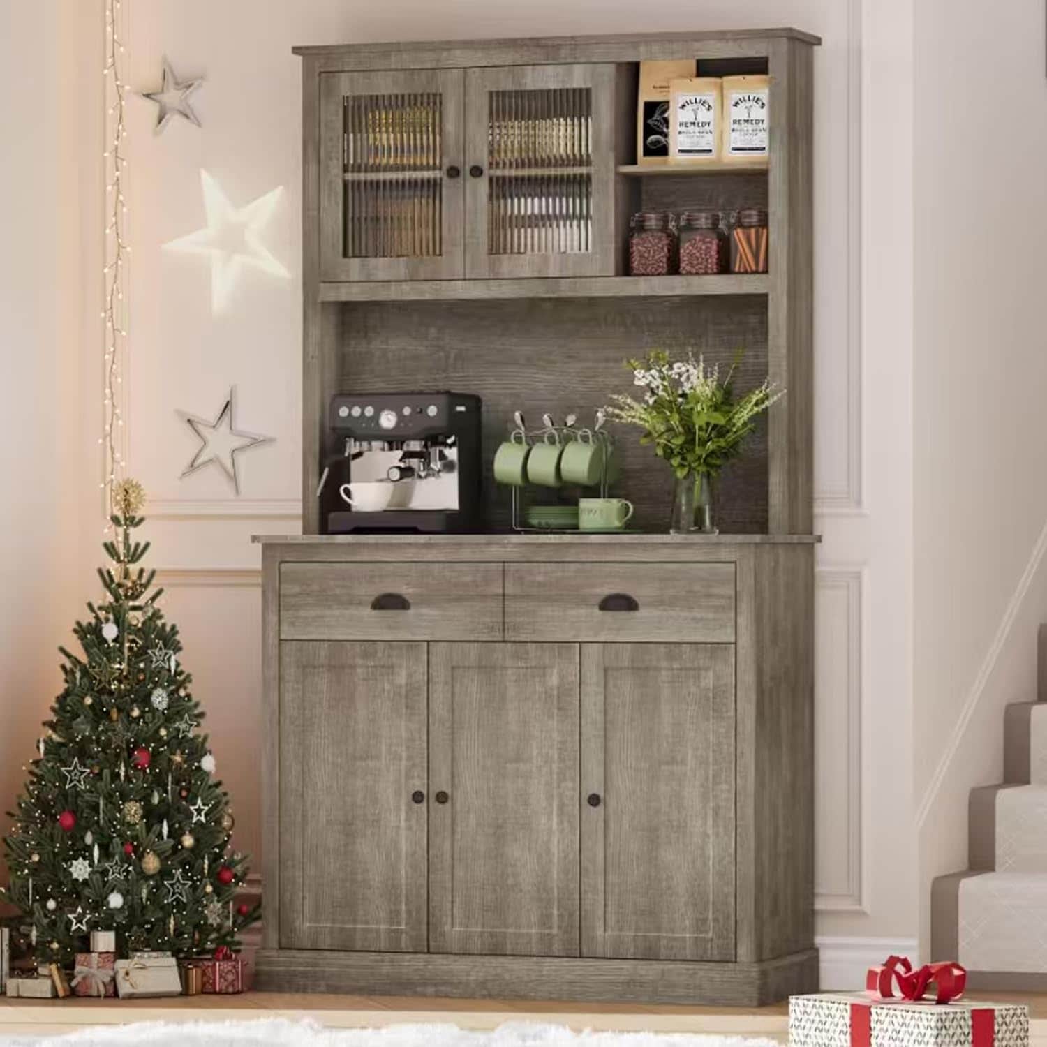 Garvee Pantry with Drawers and Adjustable Shelves 71in Tall ...