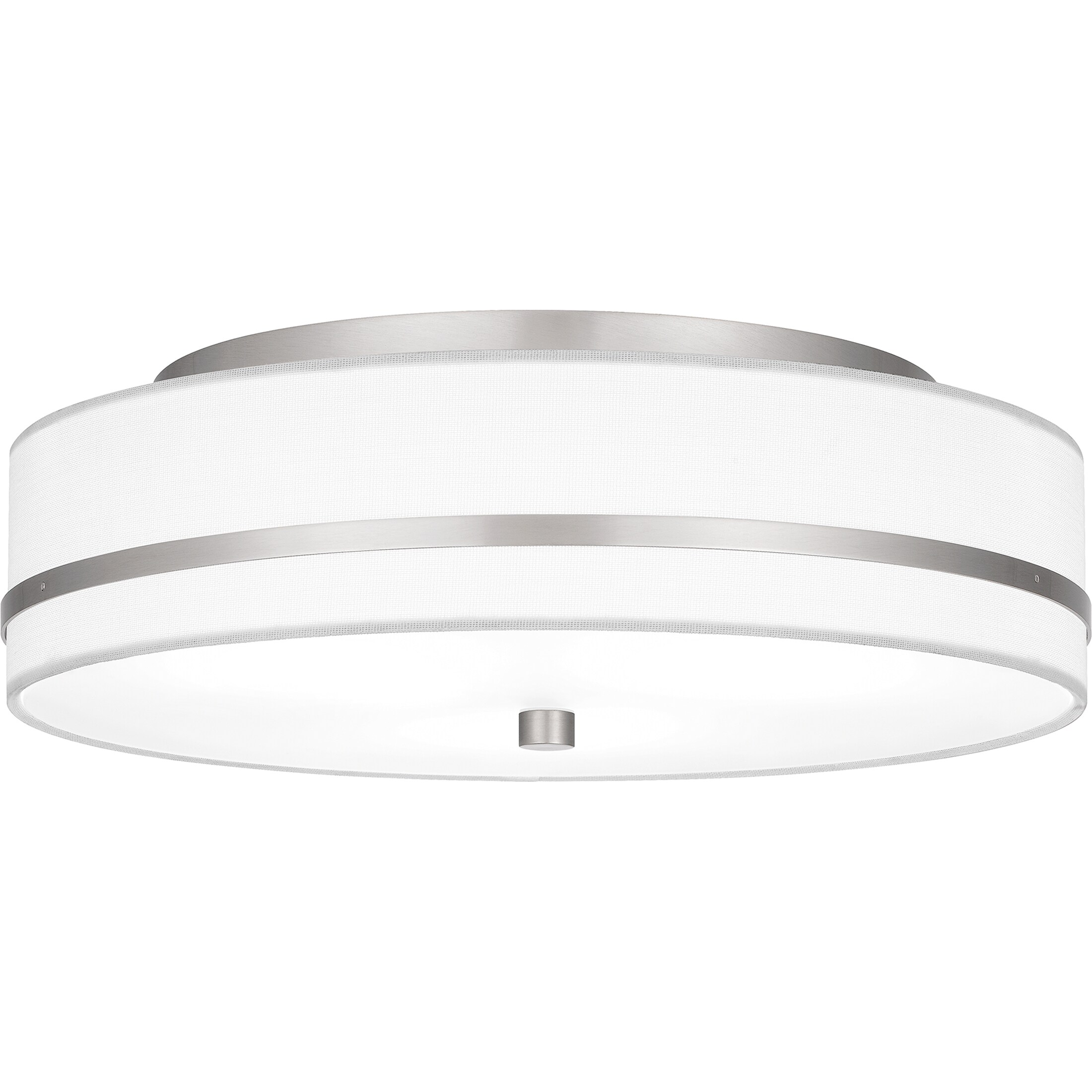 Quoizel Belotte 3-Light 15-in Brushed Nickel Led, Flush Mount Light at ...