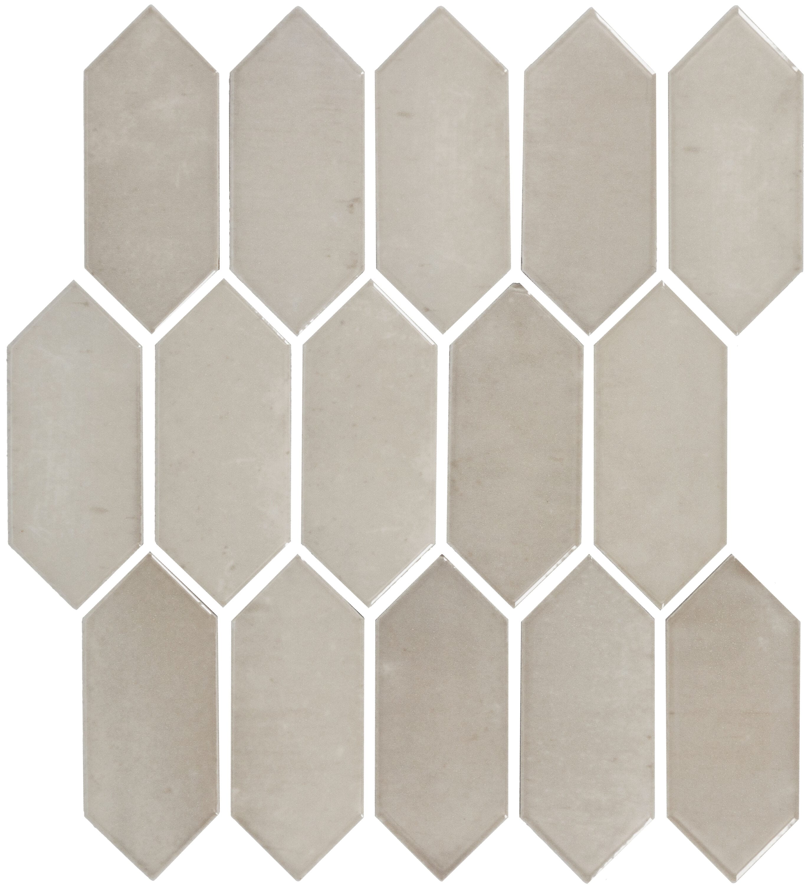 Daltile Miramo Sand 11-in x 12-in Glossy Ceramic Picket Mosaic Wall ...