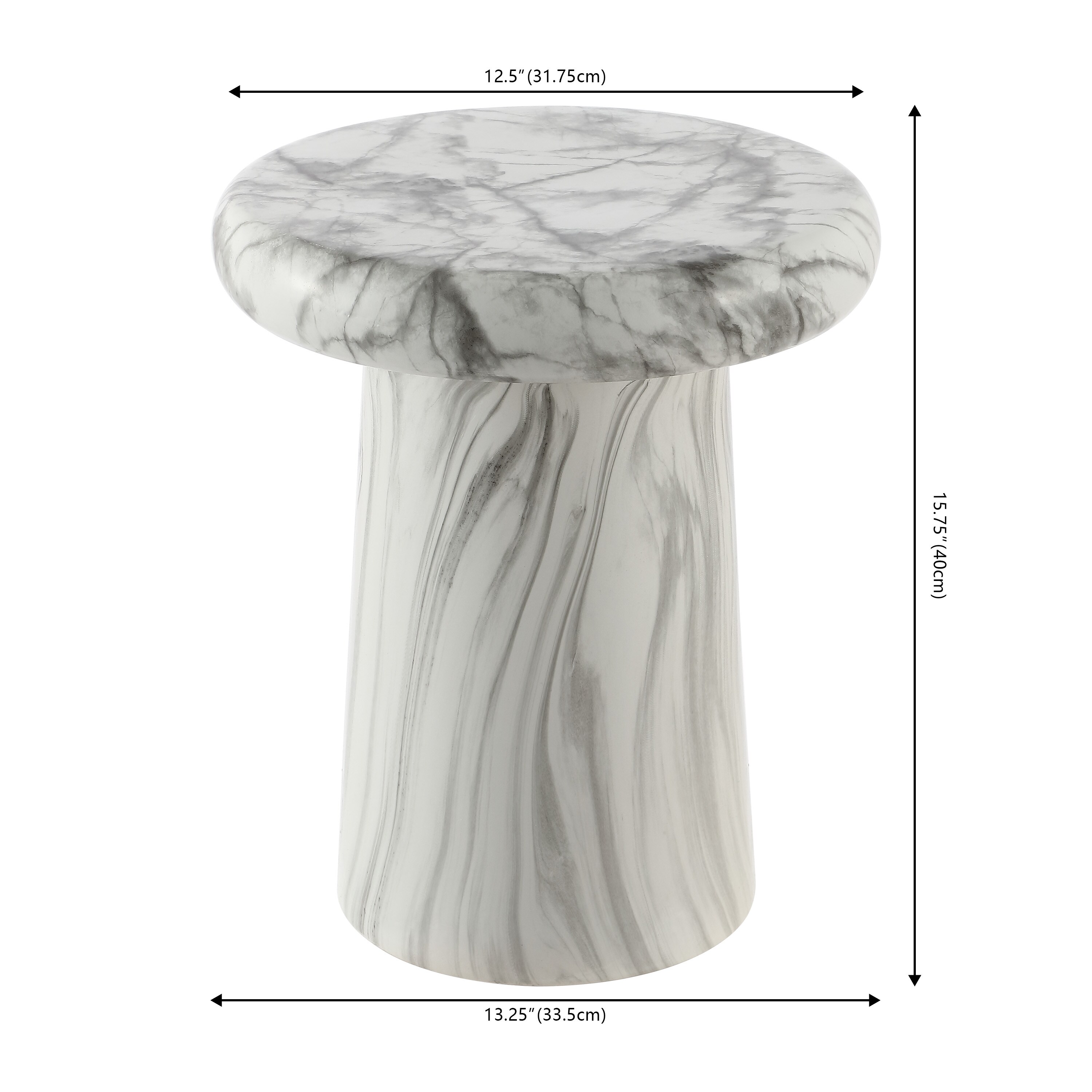 Safavieh Noldita 15.75 Inch White Marble Ceramic Garden Stool in the ...