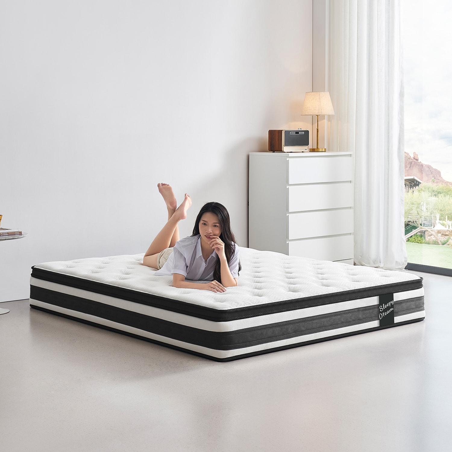 Streamdale Furniture 12'' Breathable Memory Foam Pocket Spring Hybrid ...
