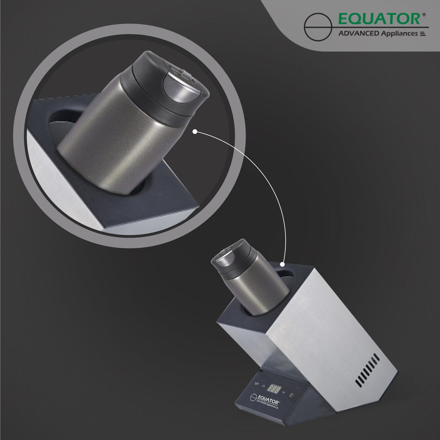 Equator Advanced Appliances 5.3-in W 1-Bottles Stainless Freestanding ...