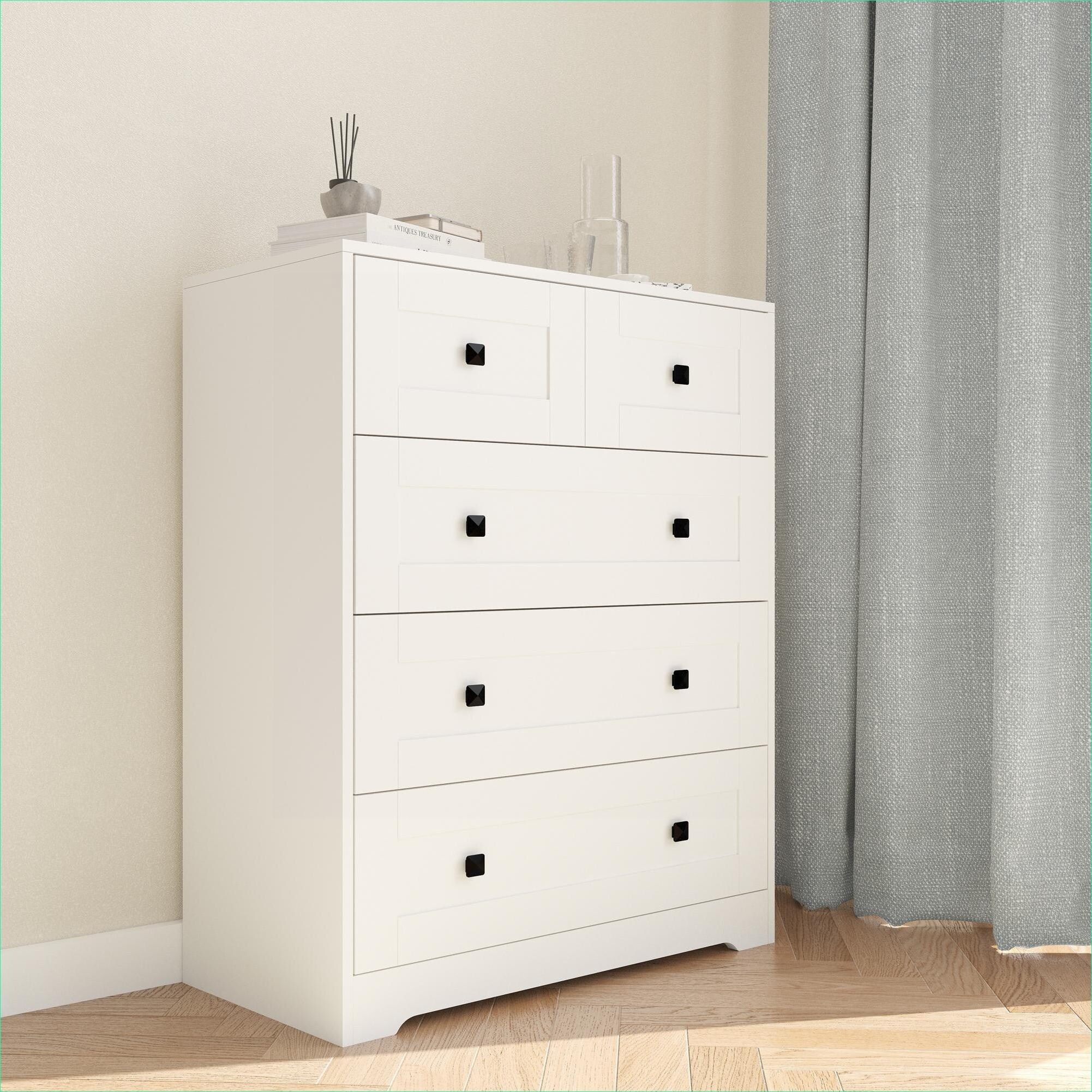 Watnature 31.1L x 36.22H Inch 5-Drawer Melamine Chest of Drawers ...