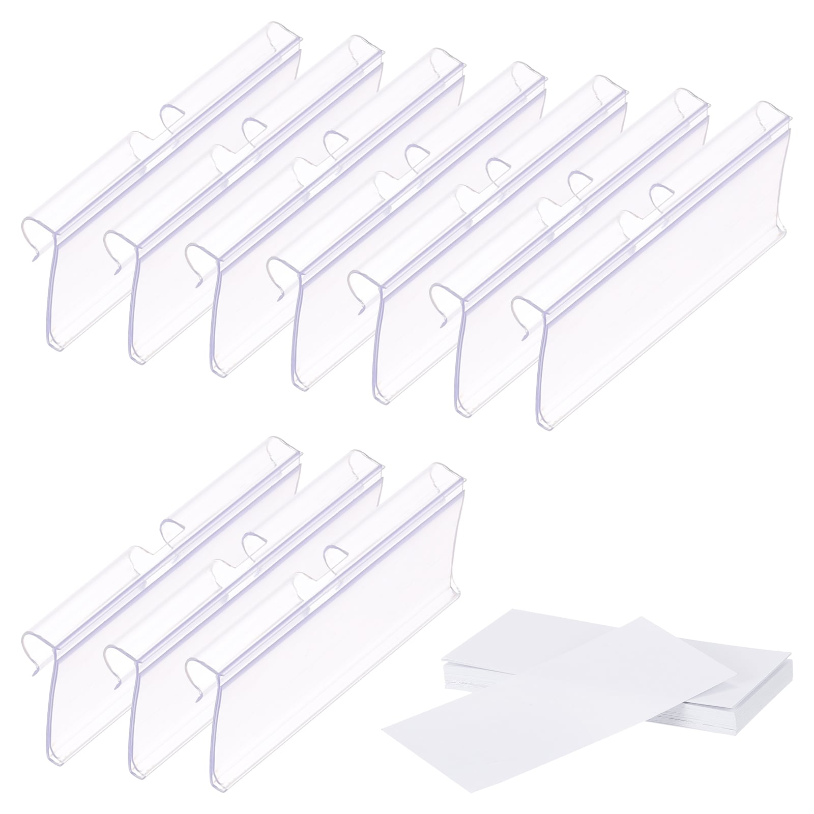 PATIKIL 50pcs Wire Shelf Label Holder Plastic Storage Bins Clip ...