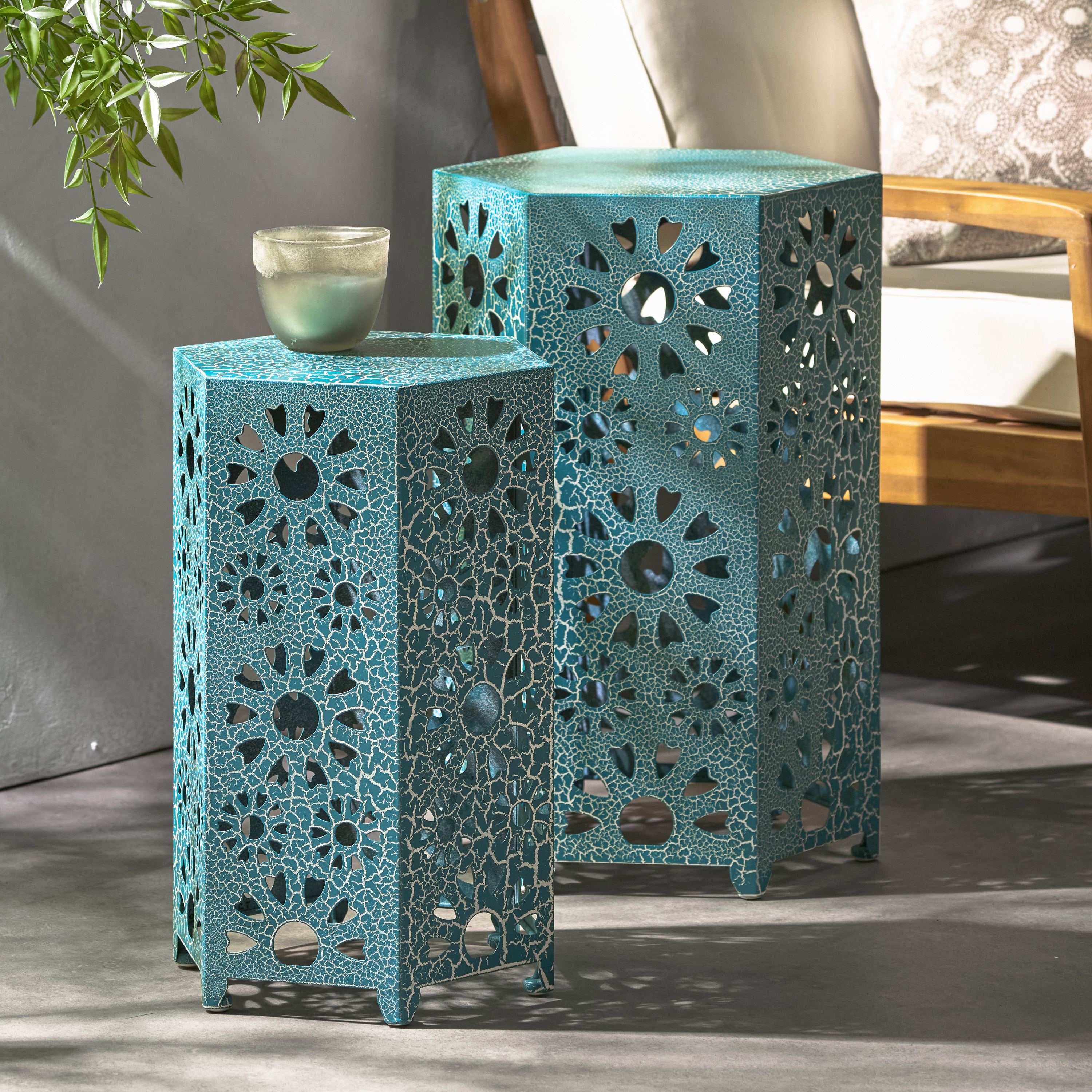 Blisstyle Eliana Side Table Outdoor Patio Table in the Patio Tables ...