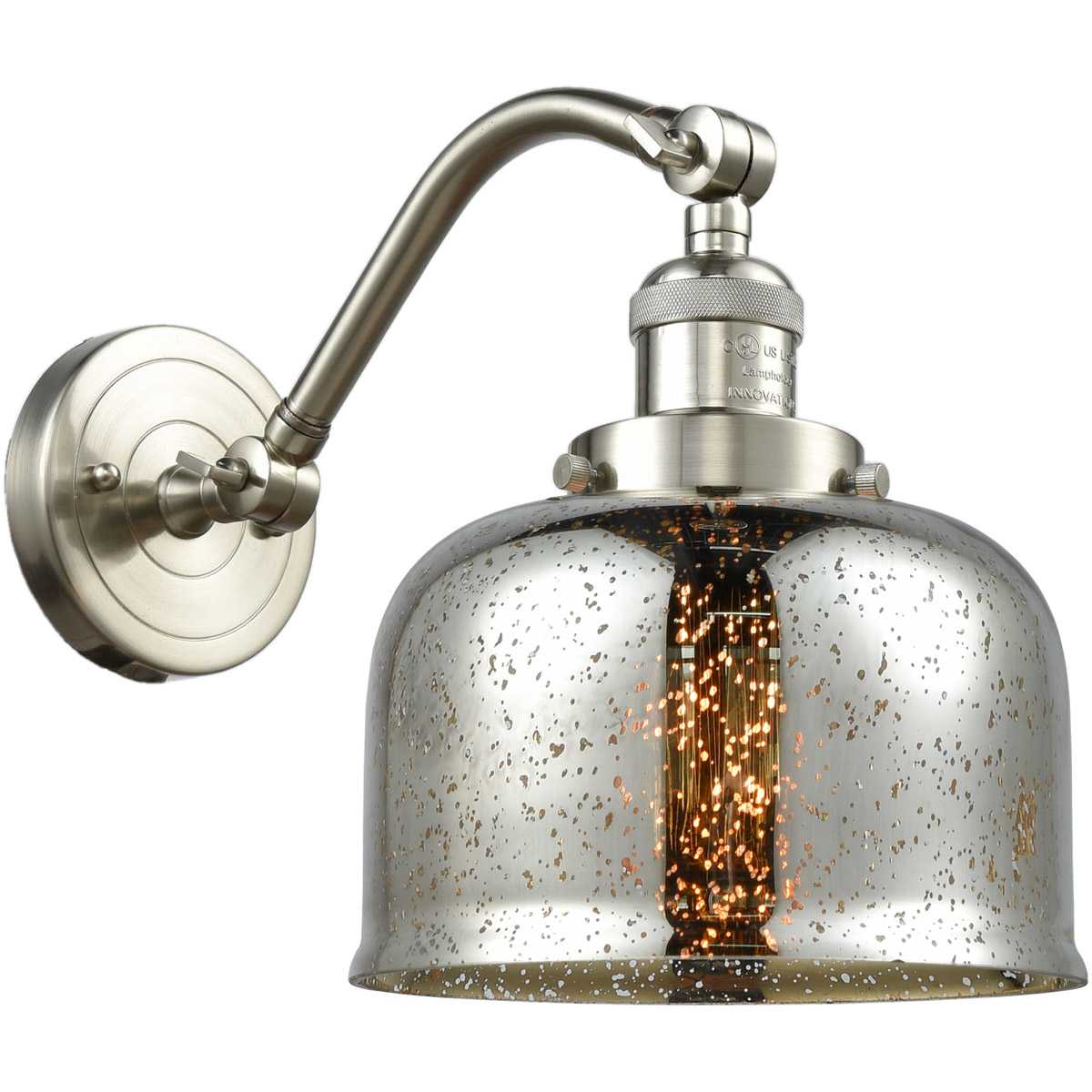 Innovations Lighting 515-1W-SN-G78 Franklin Restoration Large Bell Wall ...