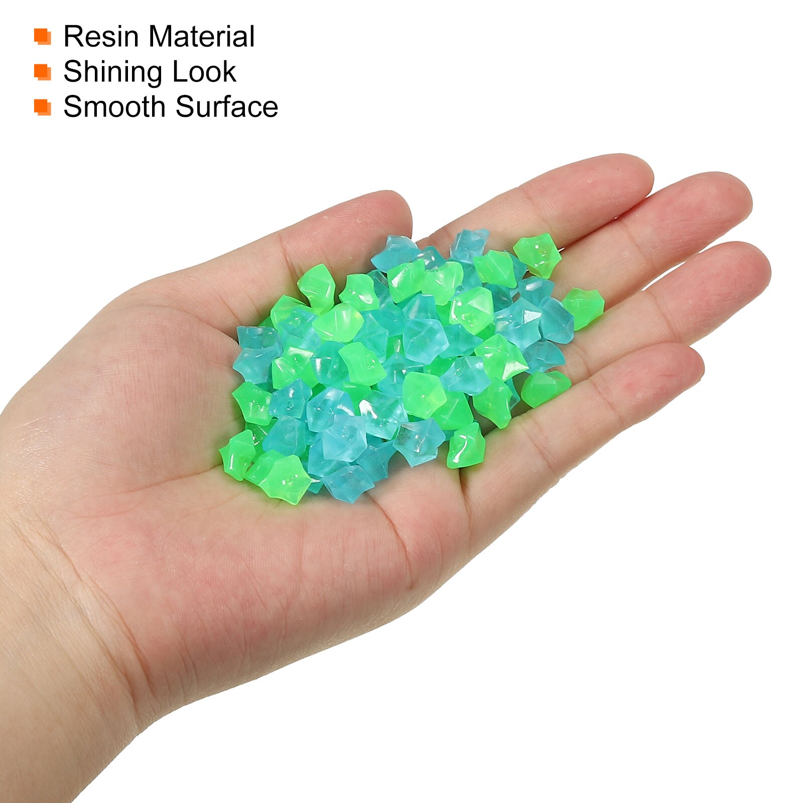 Unique Bargains 1500pcs Glow Rocks 8-10mm Glow Pebbles Decoration in ...