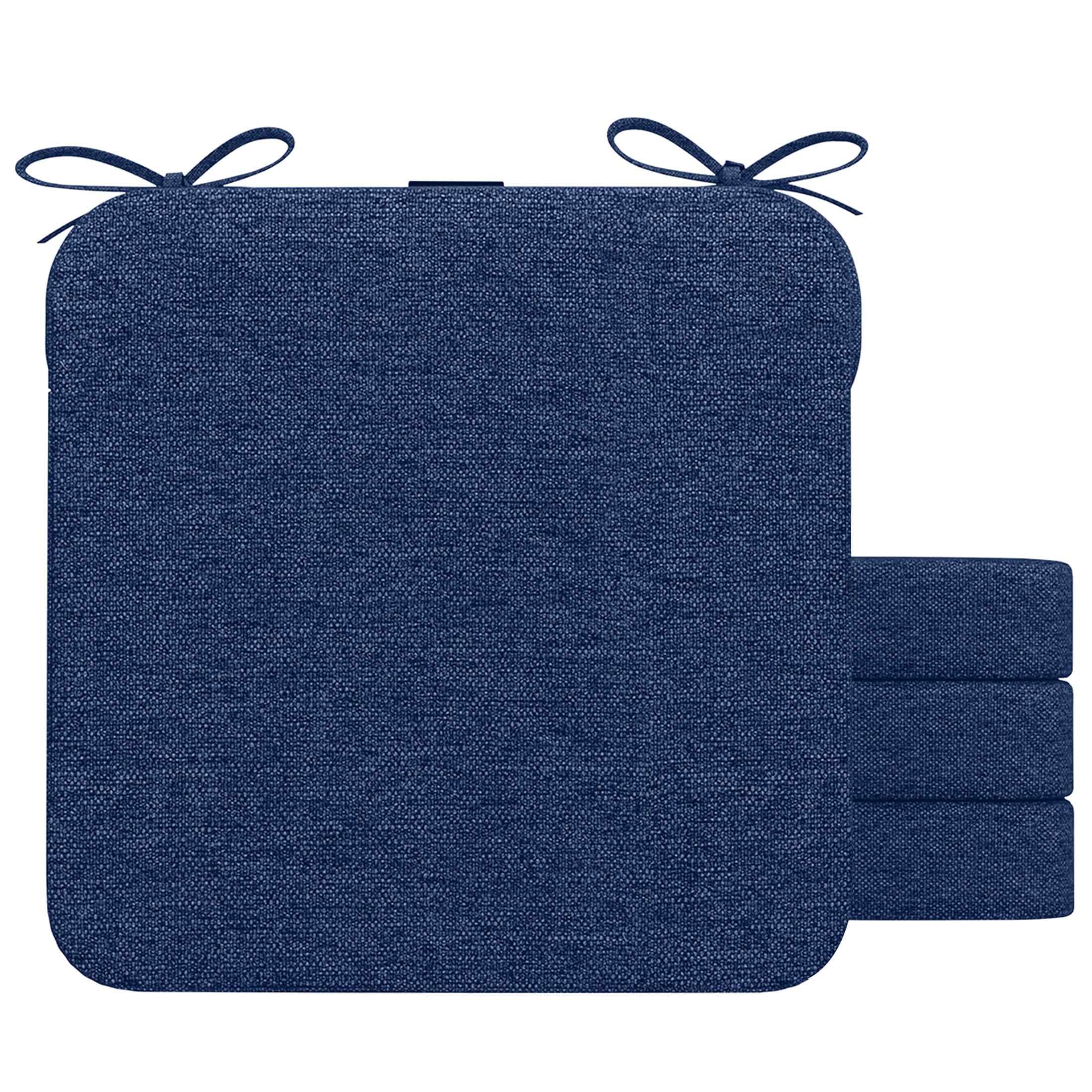 AAAAAcessories Blue Solid Chair Cushion in the Indoor Chair Cushions ...