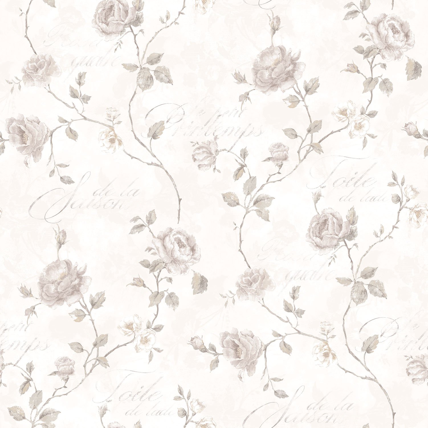 Galerie Vintage Roses Trailing Rose Beige Wallpaper G45325 at Lowes.com